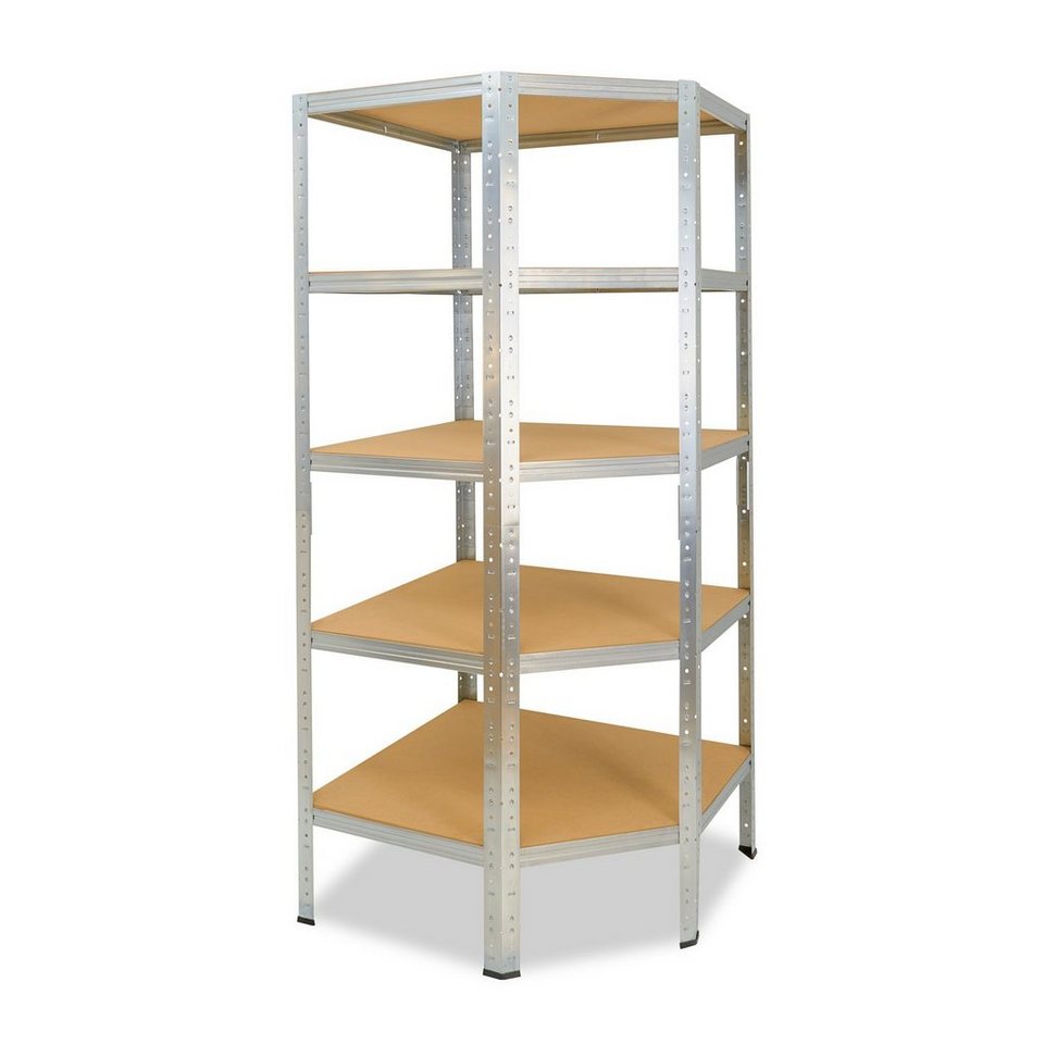 shelfplaza Eckregal »HOME«, 200x80x50cm verzinkt, Metall Eckregal ... shelfplaza Eckregal »HOME«, 200x80x50cm verzinkt, Metall Eckregal ...