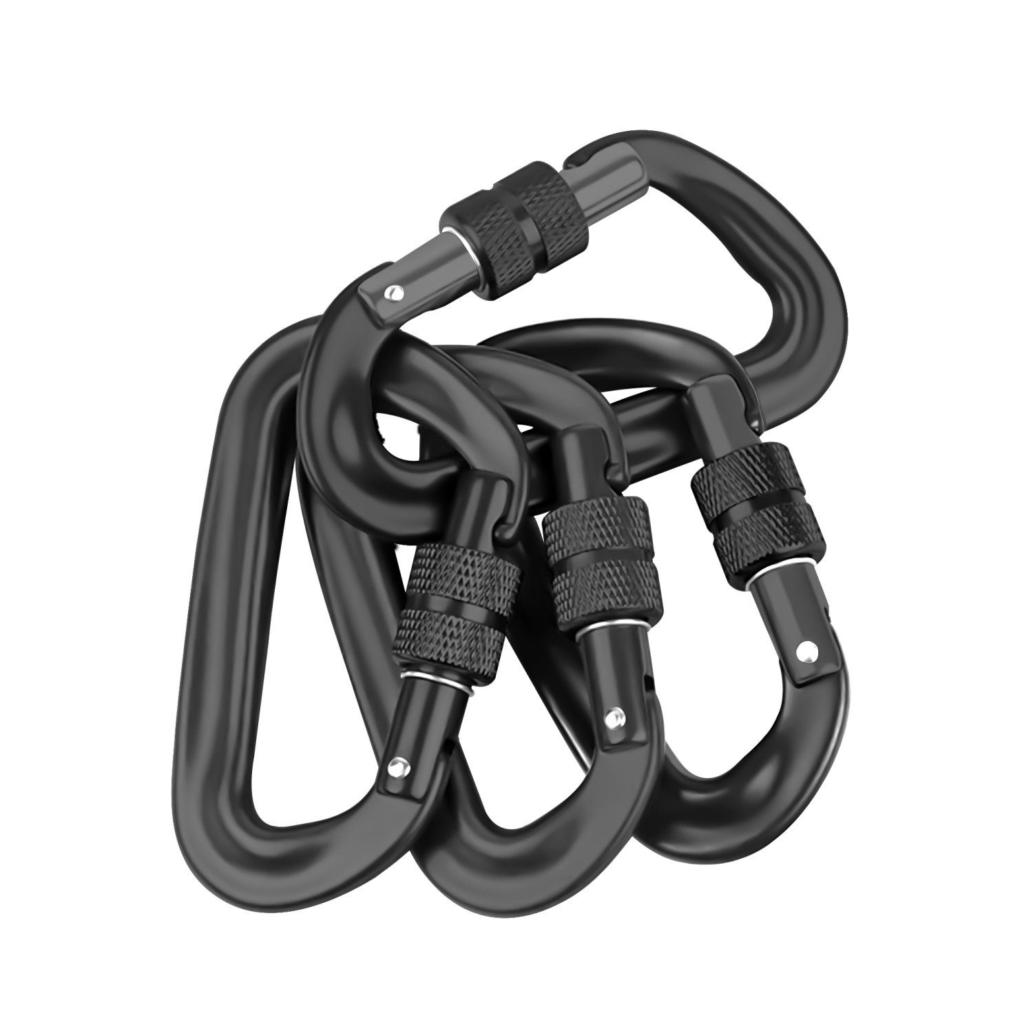 Intirilife Karabiner 4 St 4er Set Karabiner In Schwarz