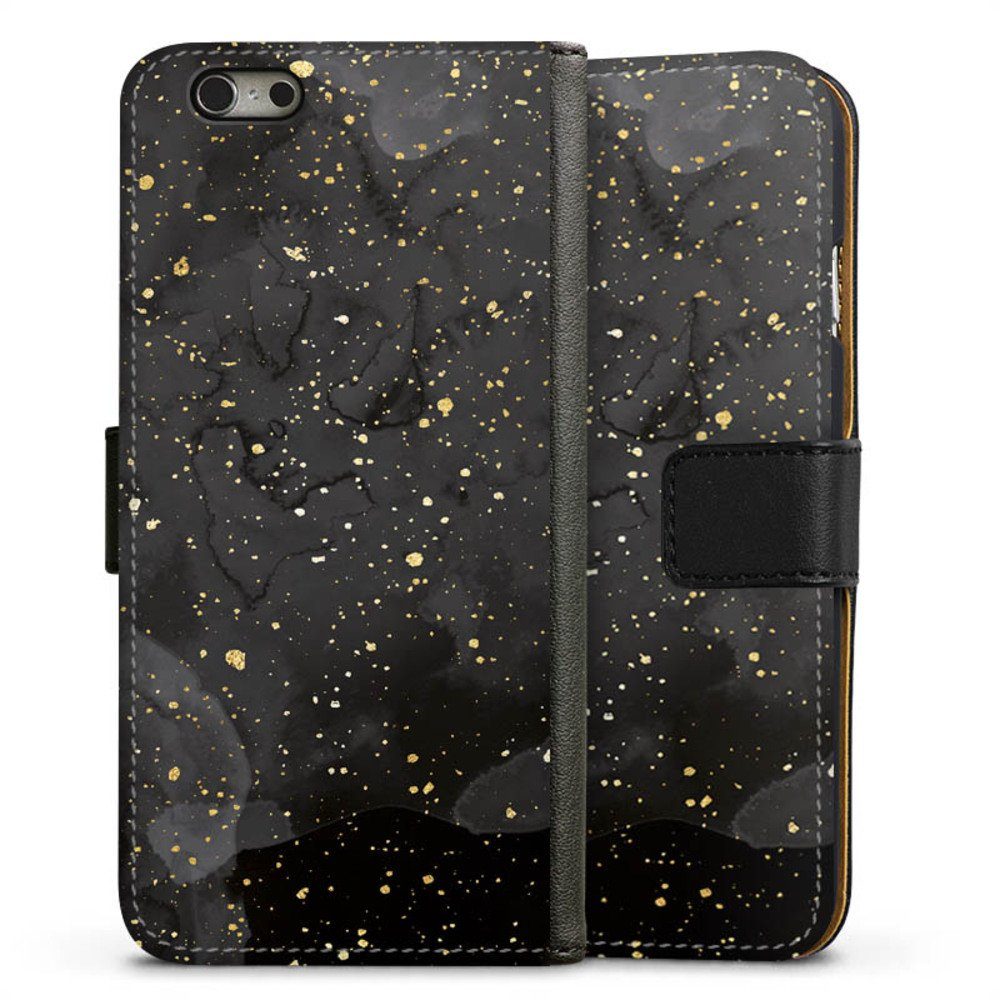 Deindesign Handyhülle Marmor Glitzer Look Gold And Kupfer Marble Black