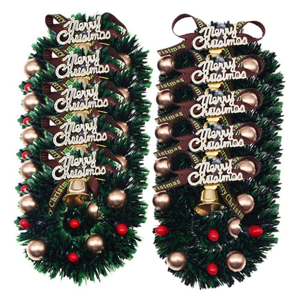 Rutaqian Dekokranz 6 Cm Mini Weihnachtskranz Miniatur Kranz Puppenhaus
