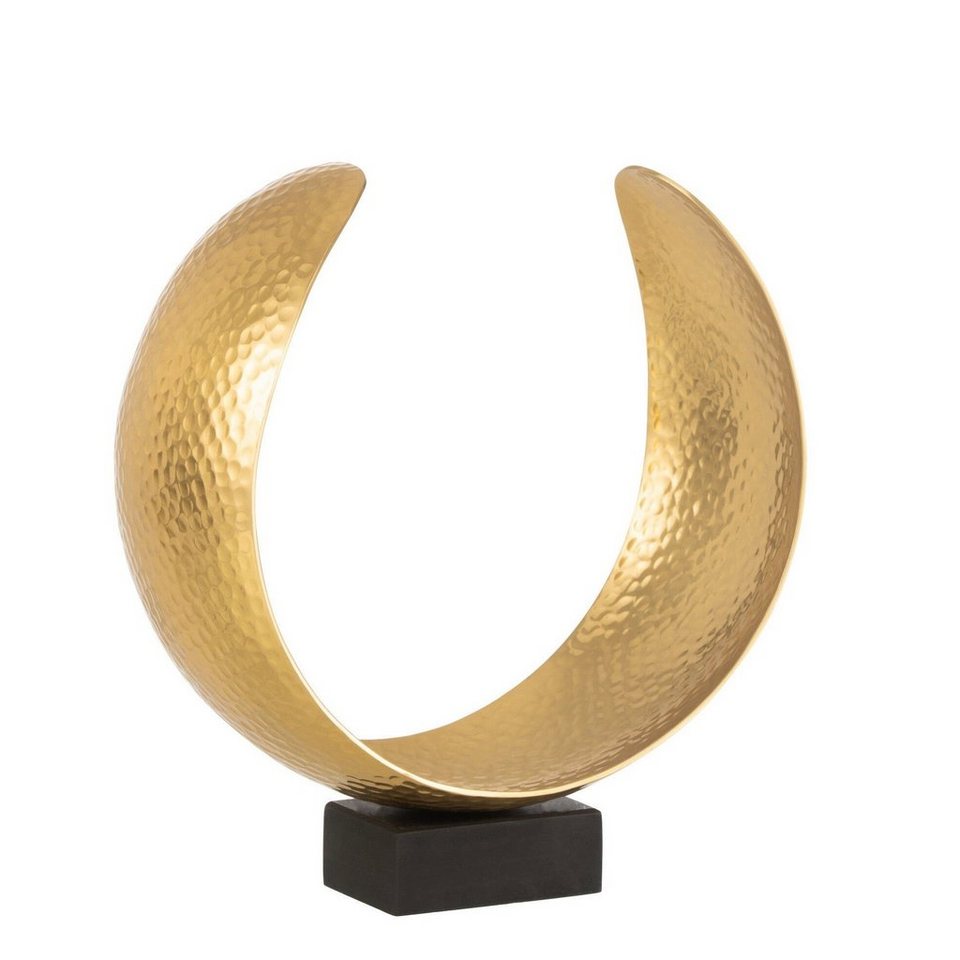 Gilde Dekoobjekt Elegante 2er Set Mond Dekorationen Aus Goldfarbenem