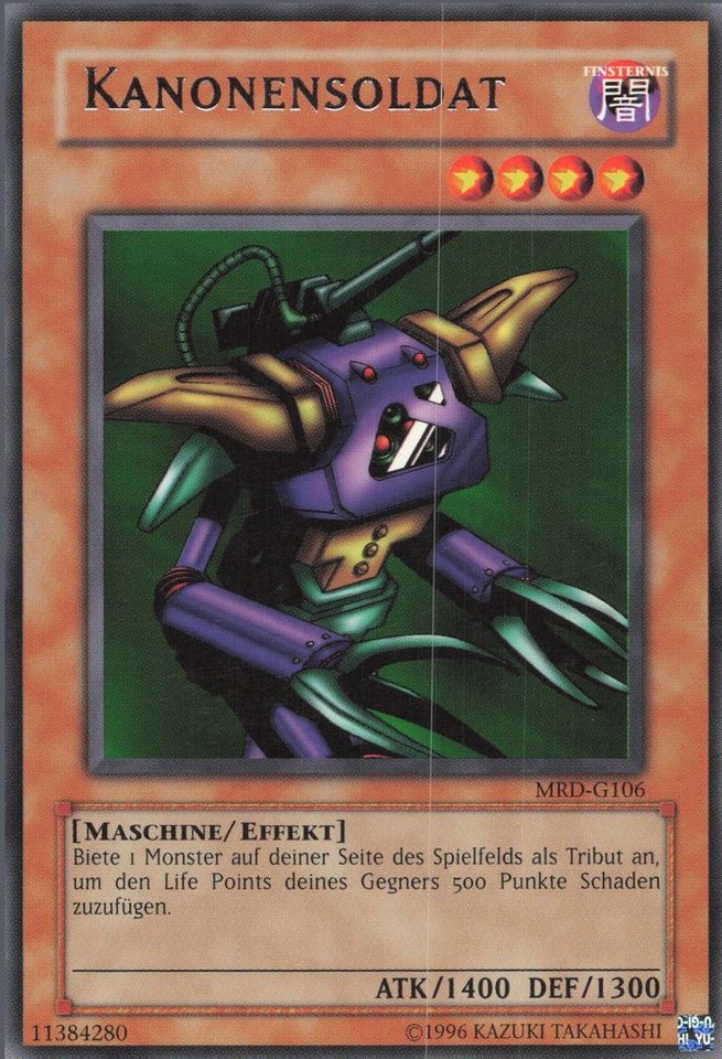 Recollectibles Sammelkarte Yugioh Karte Kanonensoldat V 1 Yu Gi Oh