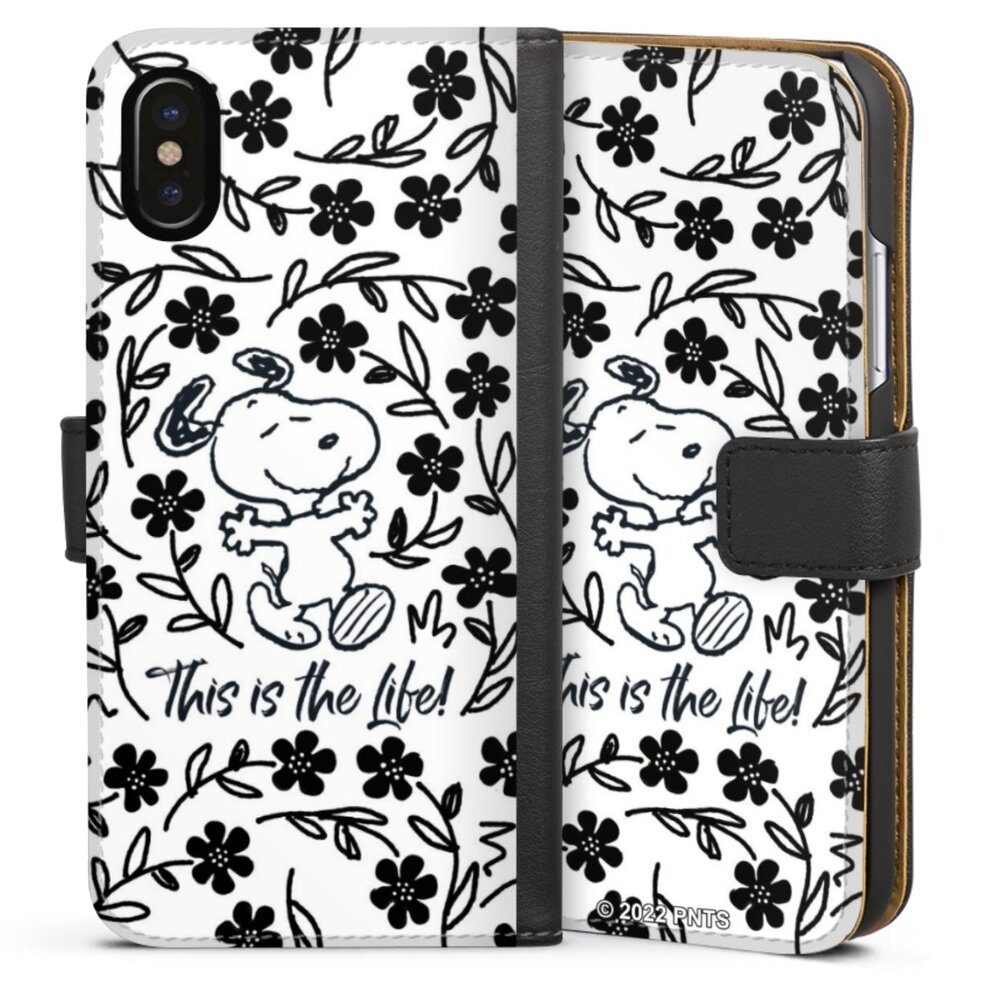 Deindesign Handyhülle Peanuts Blumen Snoopy Snoopy Black And White This