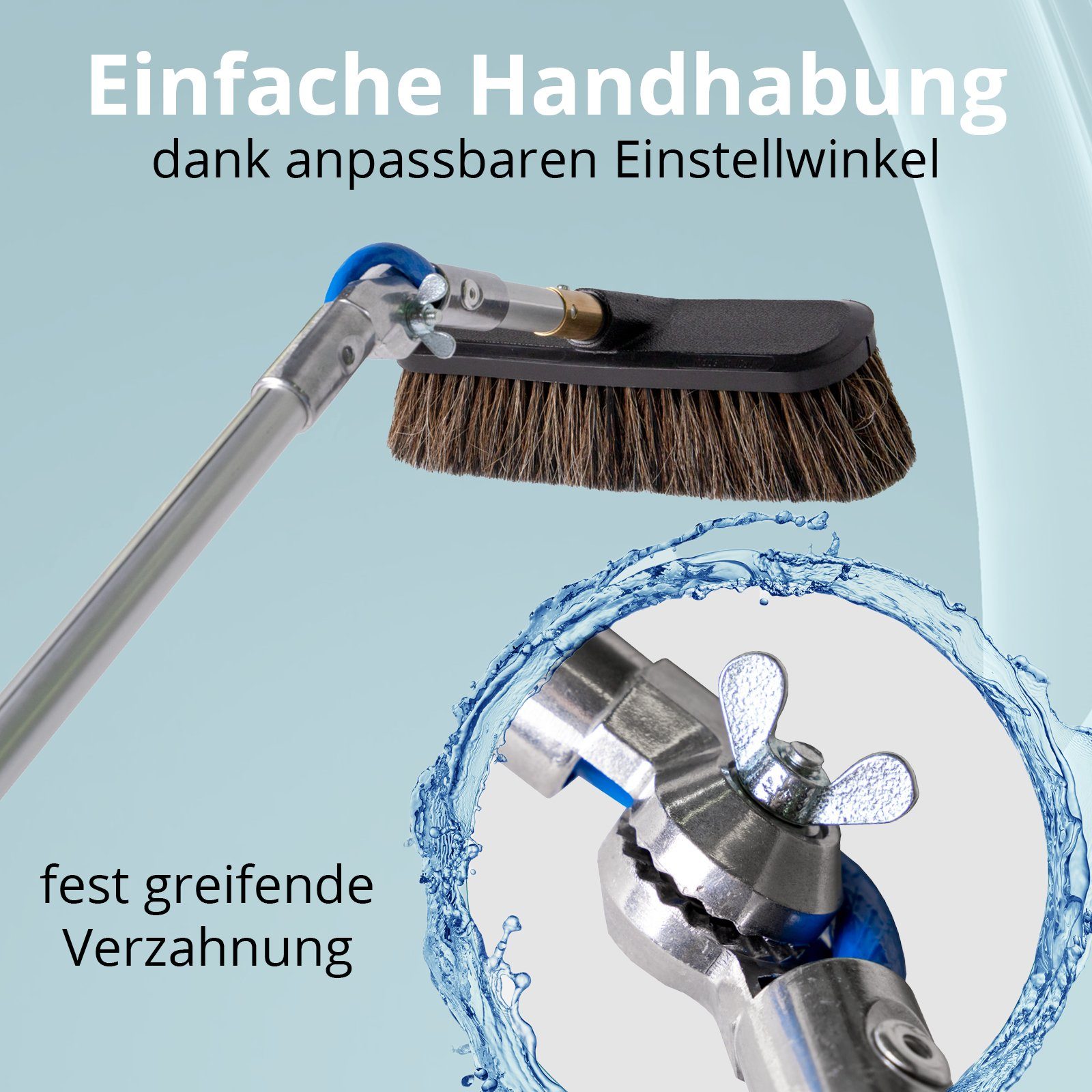 BoomDing Reinigungsbürste Teleskopstange mit Wasseranschluss 8 Meter ...