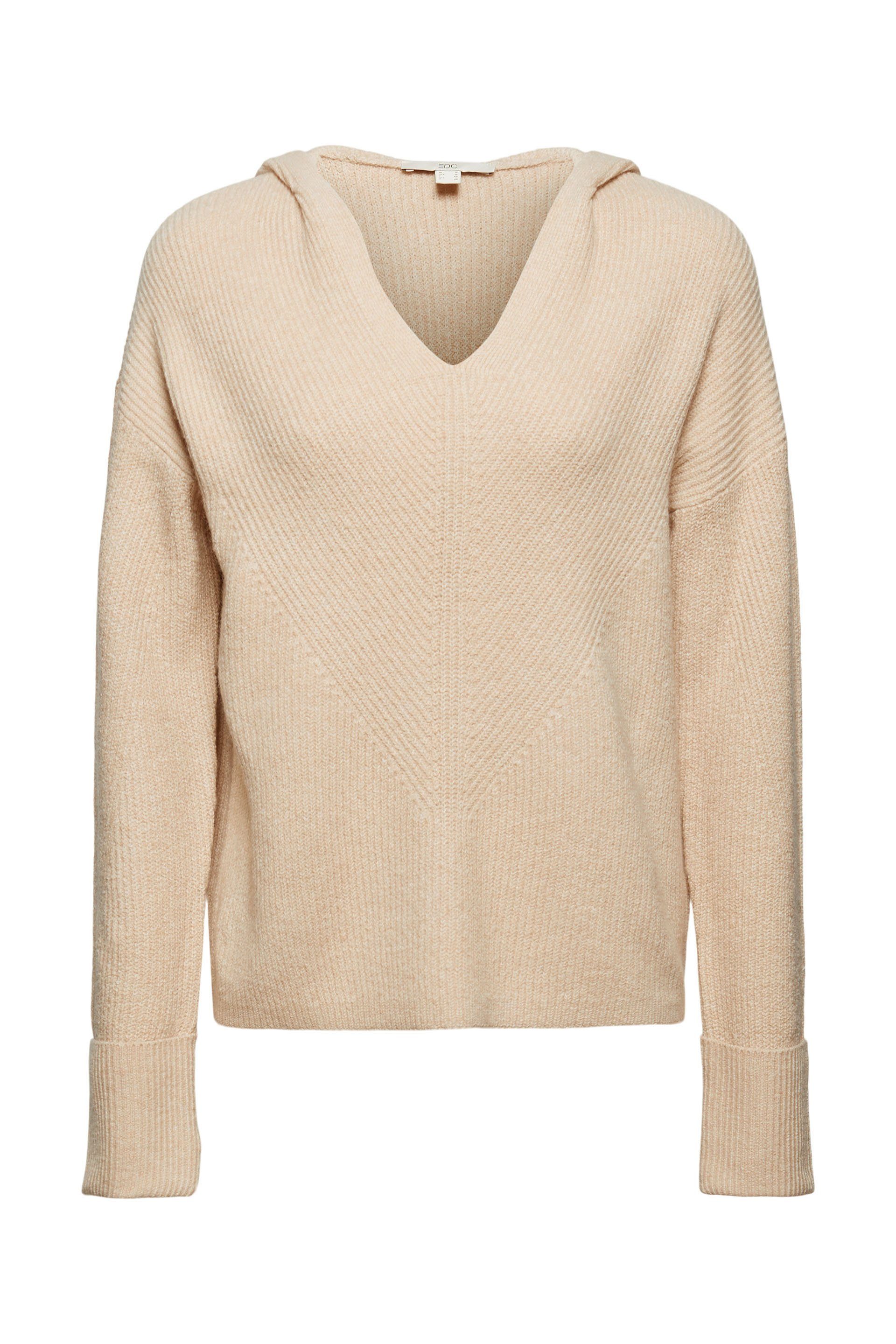 Edc By Esprit Kapuzenpullover Hoodie Aus Rippstrick