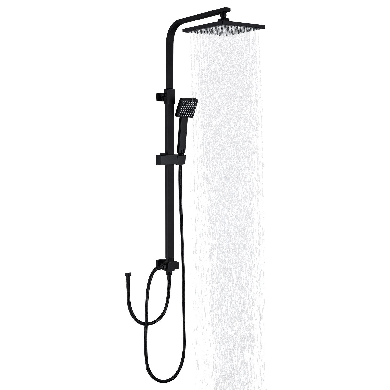 Homelive Duschsystem Schwarze Dusche Regendusche Duschset Mit