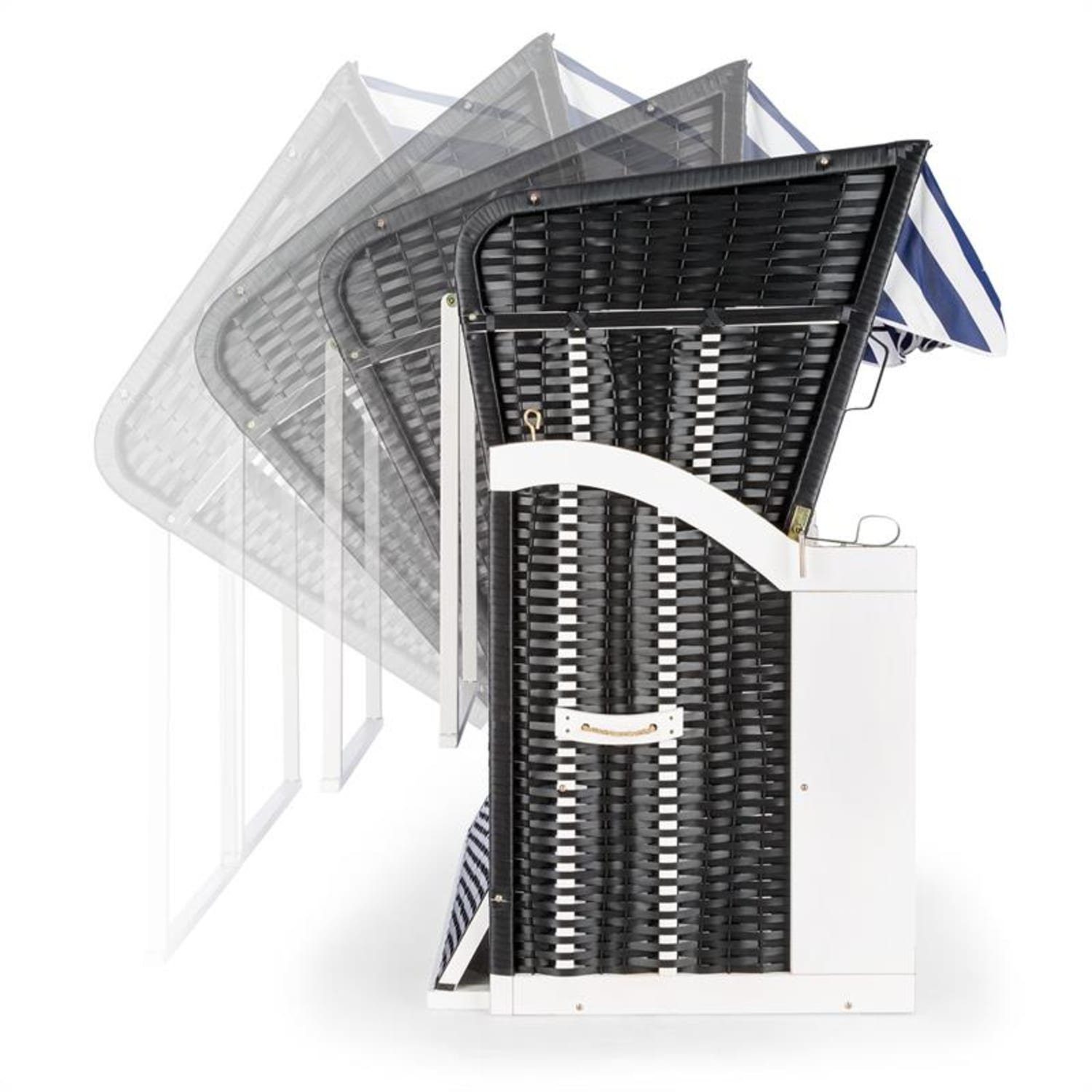 blumfeldt Strandkorb Hiddensee Strandkorb XL 2-Sitzer Volllieger blau ...