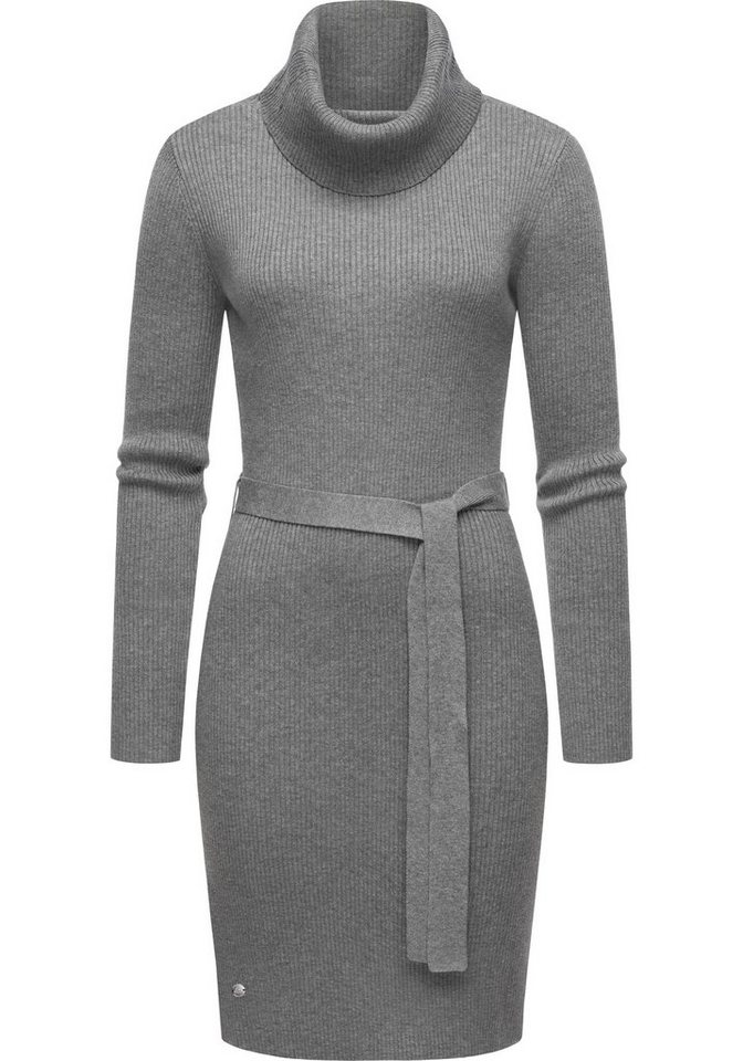 Ragwear Sweatkleid Miyya Warmes Winterkleid Mit Breitem Rollkragen