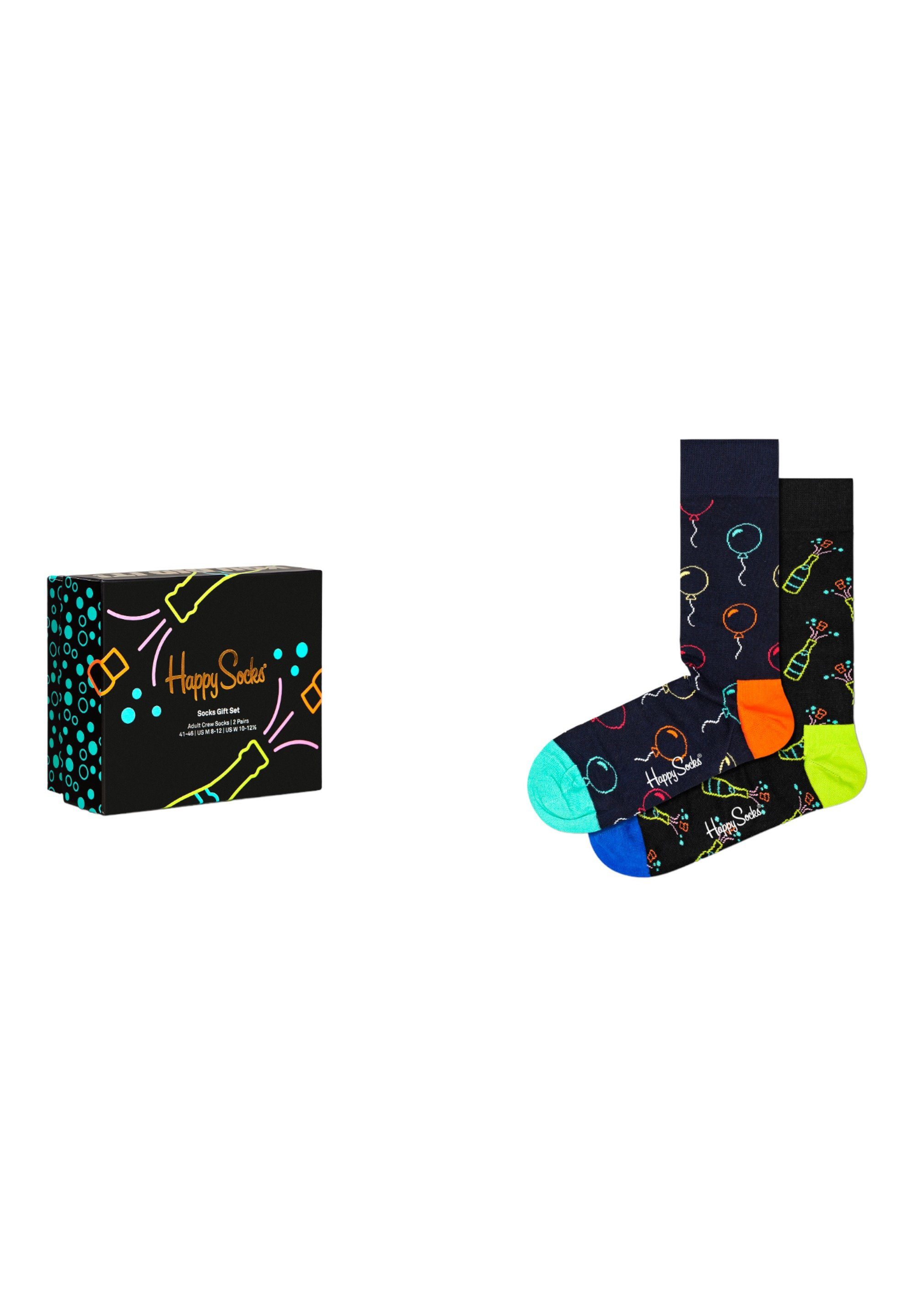 Happy Socks Basicsocken 2-Pack You Did It Socks Gift Set gekämmte Baumwolle
