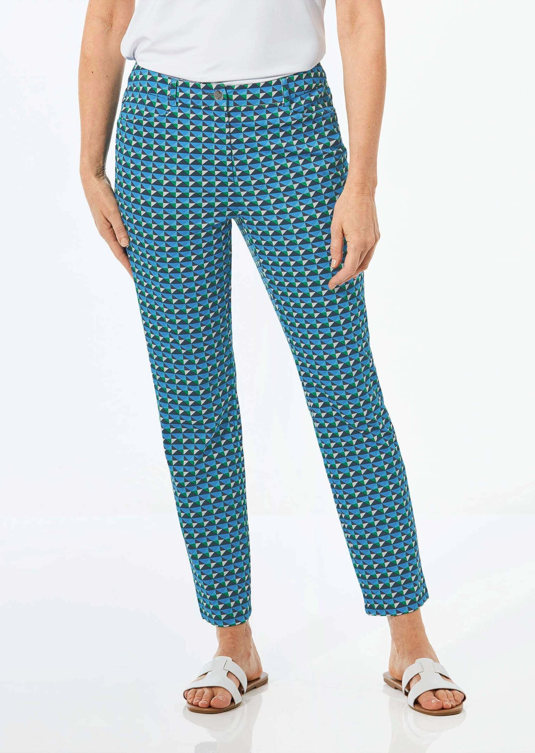 Goldner Stoffhose Druckhose Mit Minimaldessin