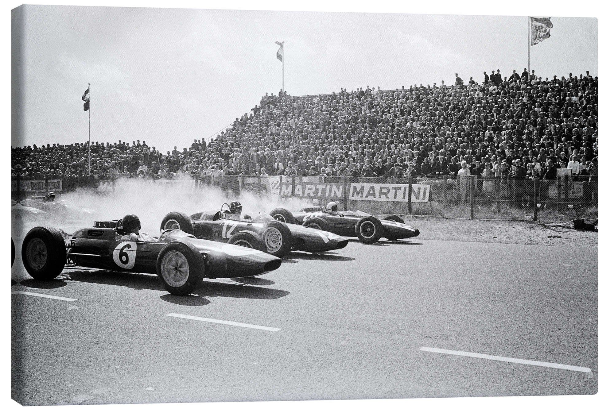 Posterlounge Leinwandbild Motorsport Images Jim Clark Graham Hill And