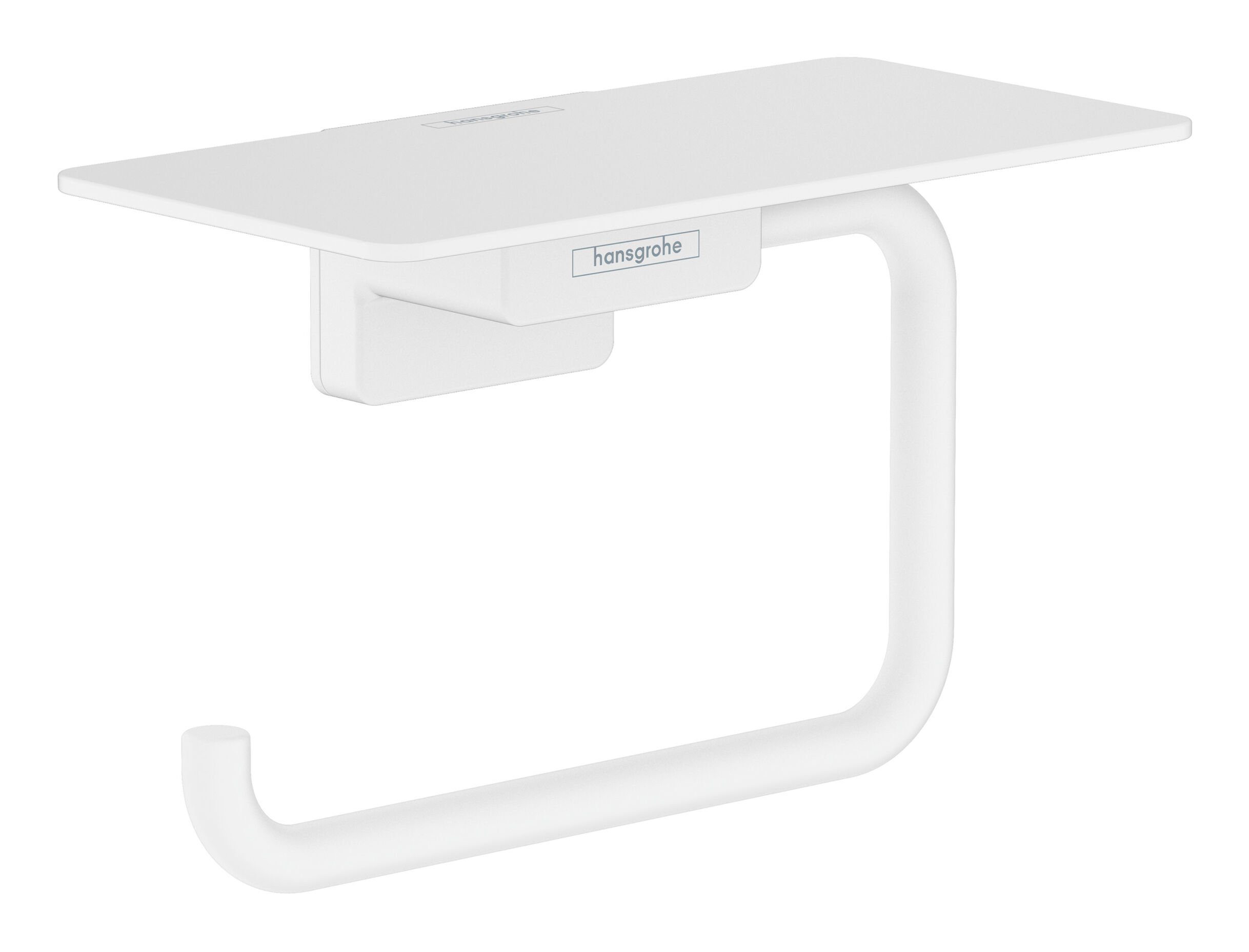 hansgrohe Toilettenpapierhalter AddStoris, Mit Ablage - Mattweiß