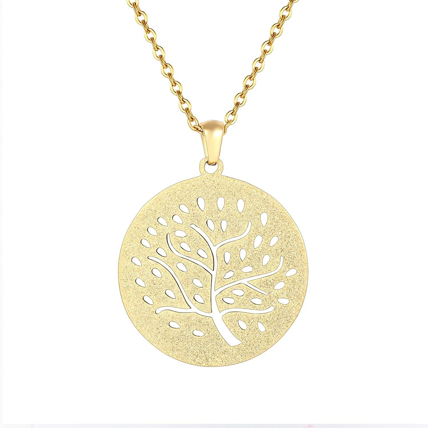 Karisma Kette mit Anhänger Karisma Damen Edelstahl 316L Collier Anhänger Kette - Lebensbaum Baum ...