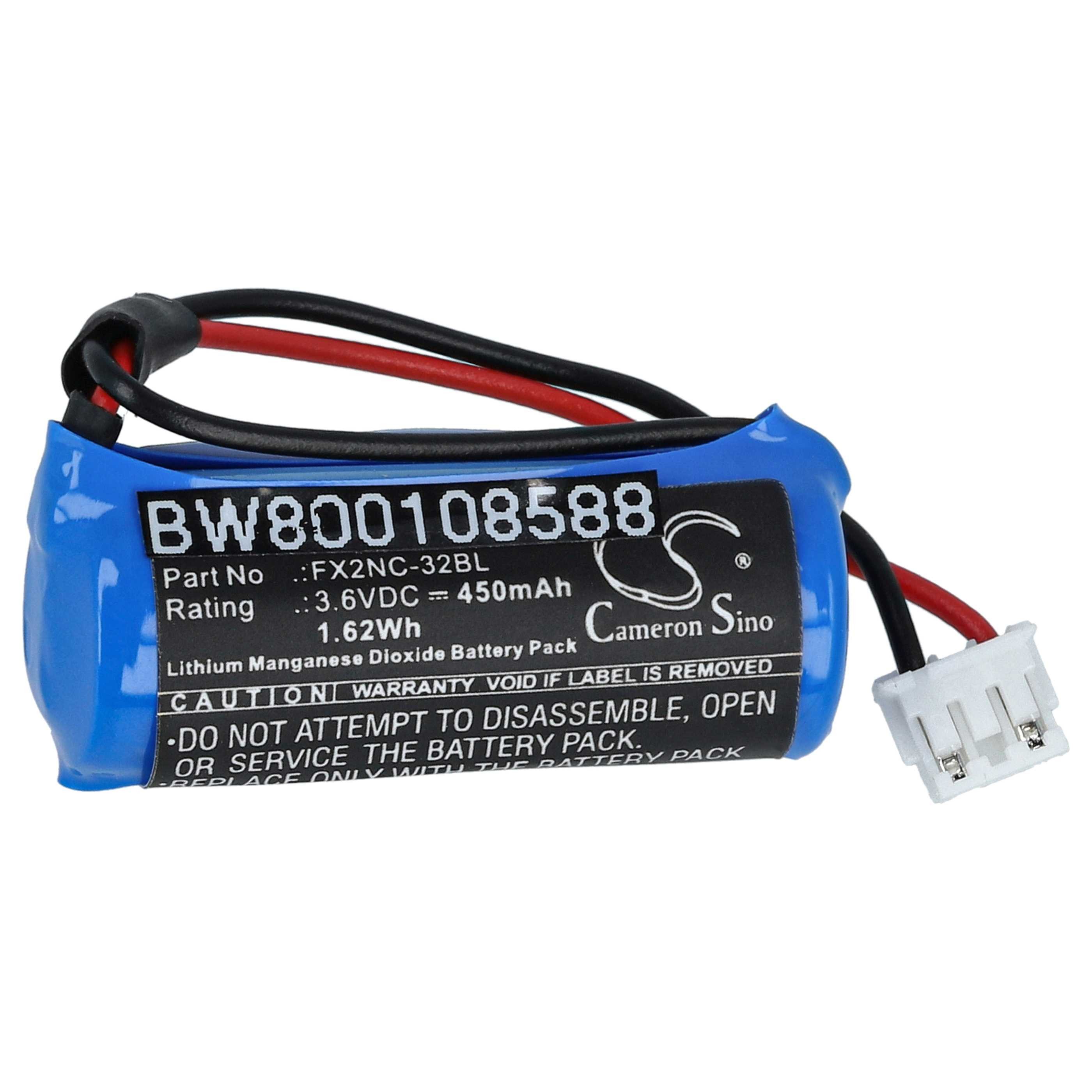 vhbw Batterie Ersatz für Mitsubishi FX2NC-32BL für (450 mAh, 3,6 V, Akku Batterie Li-MnO2 450 ...