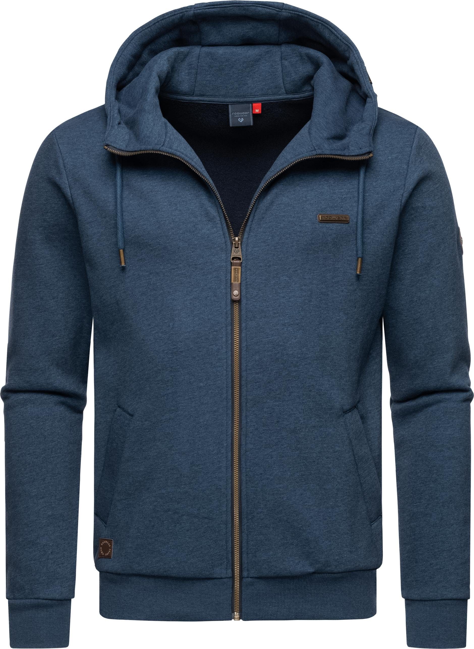 Ragwear Kapuzensweatjacke Natte Zip Herren Basic Sweatjacke Mit Kapuze