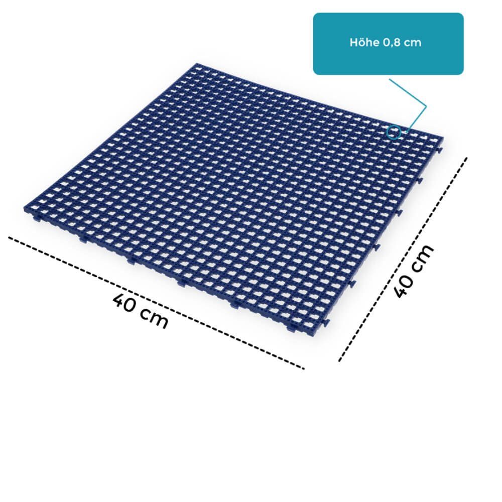 GarPet Outdoor-Bodenplatte 6x Klickfliesen Rutschfest Gitter Boden ...