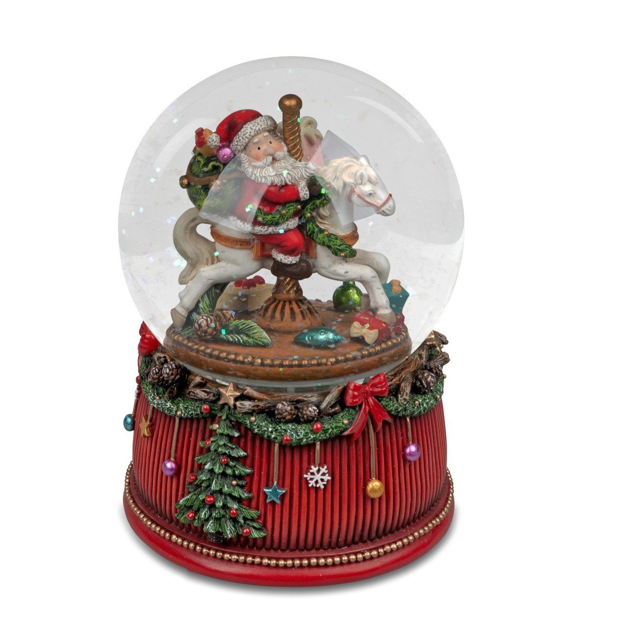 Formano Dekofigur Winterzeit Rot H15cm D10cm Kunststein