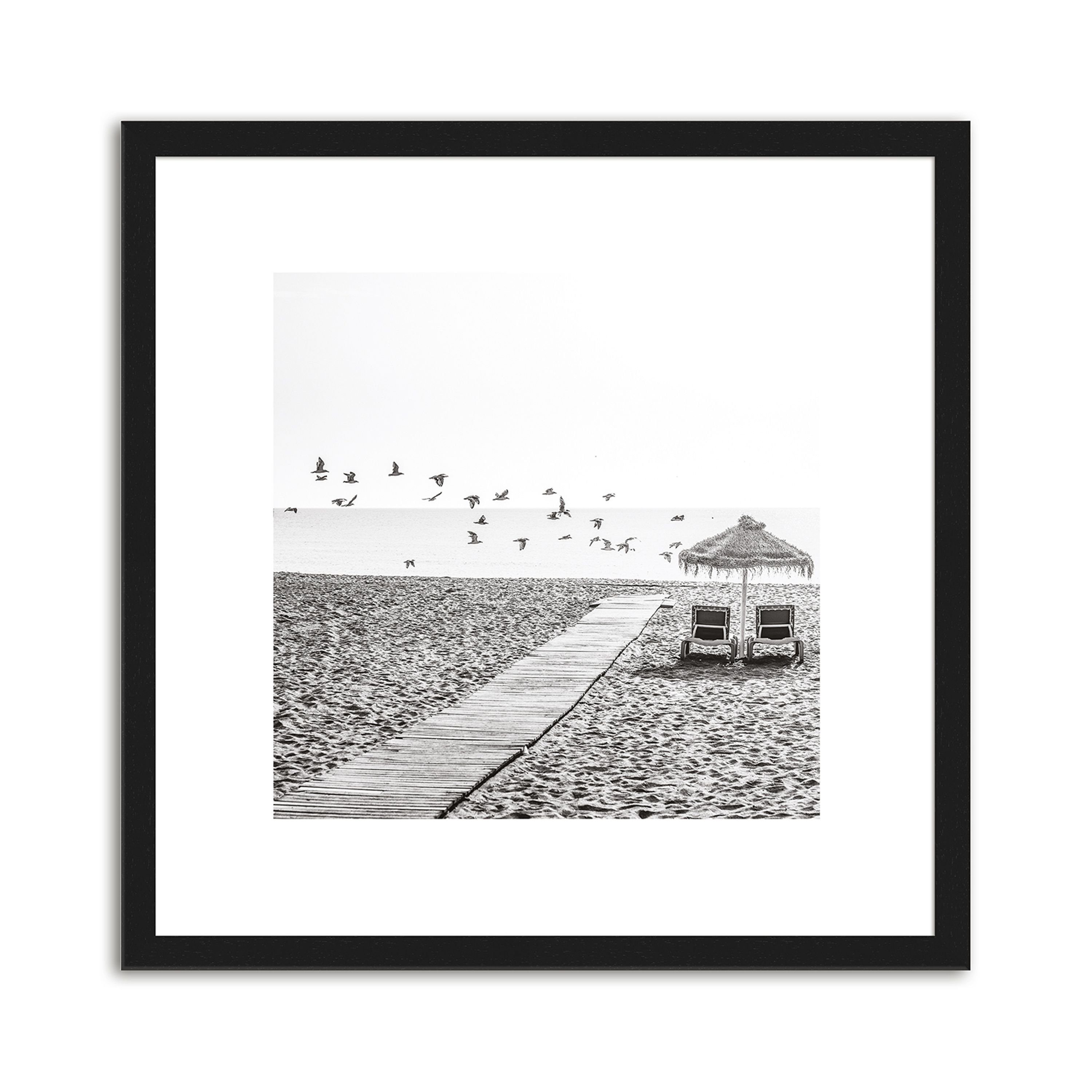 artissimo Bild mit Rahmen Bild gerahmt 30x30cm / Design-Poster inkl. Holz-Rahmen / Wandbild ...