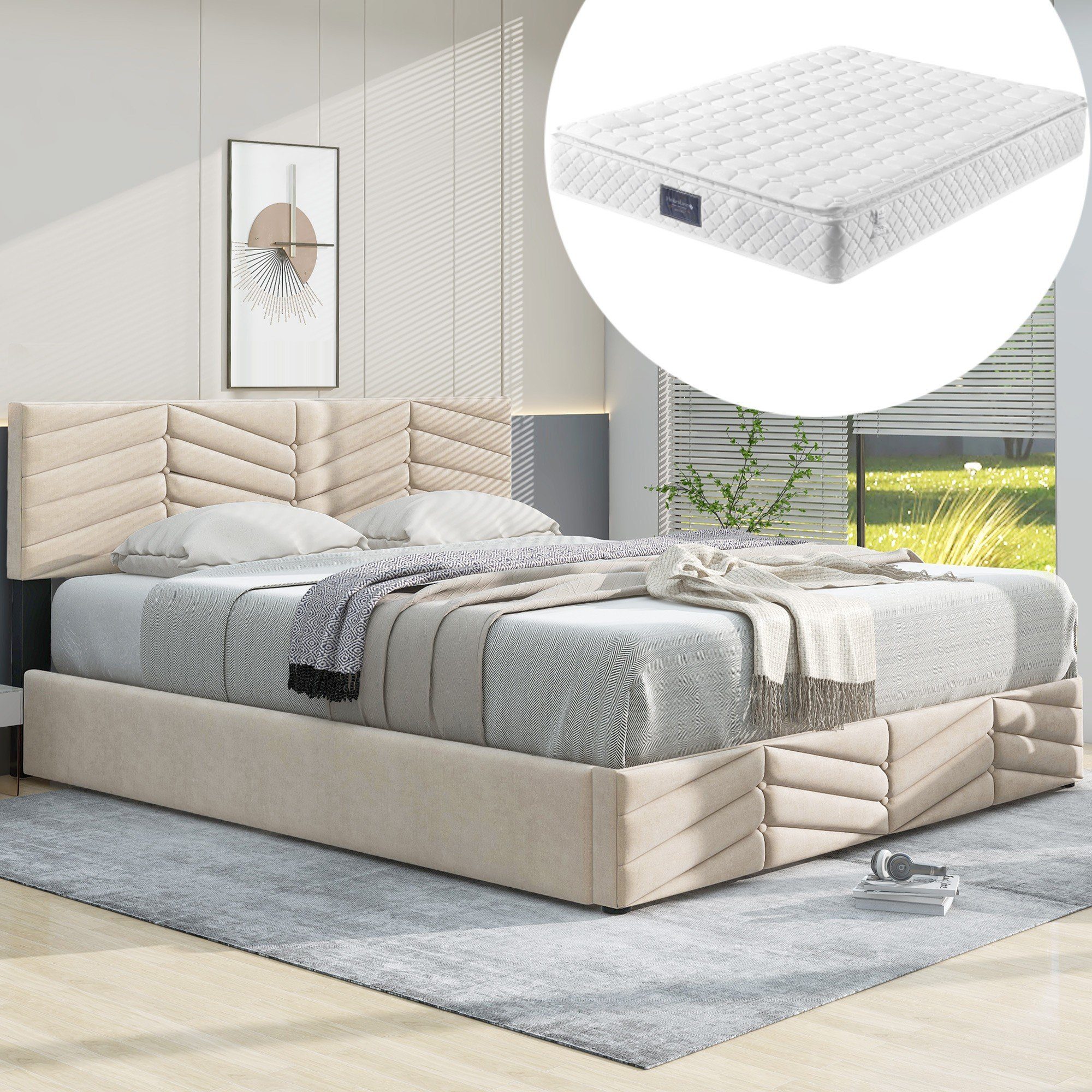 Hohe Polsterbetten online kaufen | OTTO