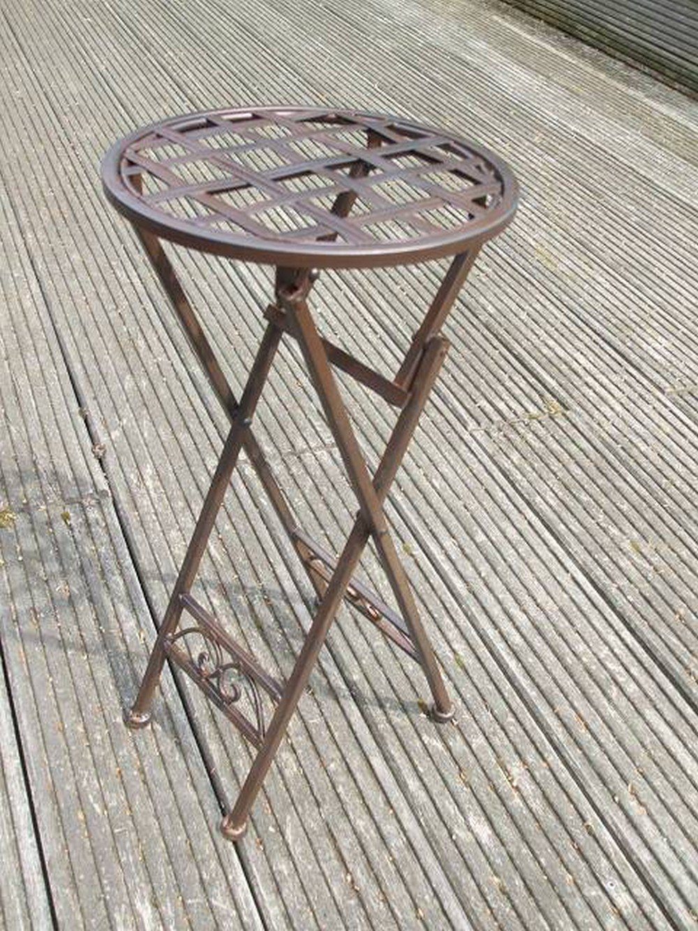 Deko-Impression Beistelltisch Klapptisch, Eisentisch, Beistelltisch, Ablagetisch, rund ...