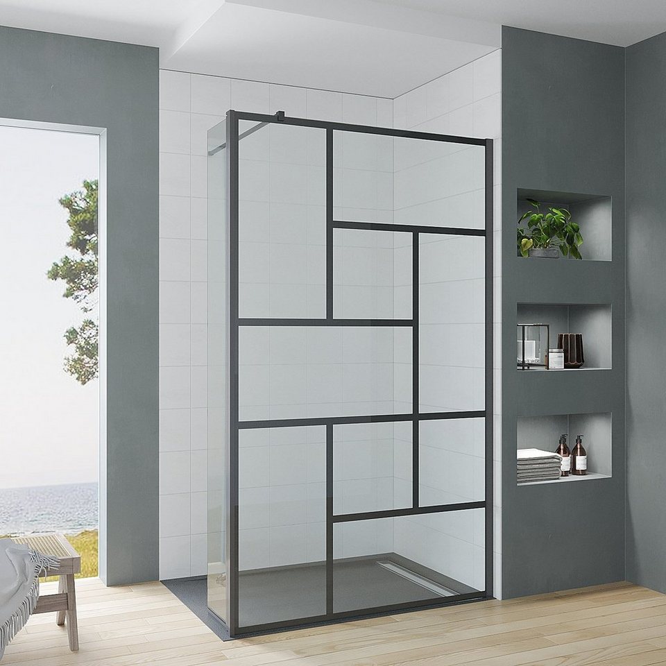 Aqualavos Duschwand Walk In Dusche Duschwand Mit Spritzschutz 8mm Nano