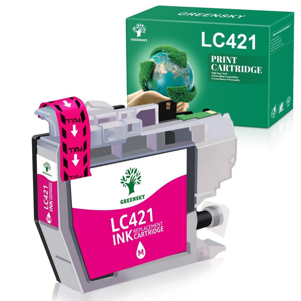 Greensky 1er ersetzt Brother LC421 LC 421XL Tintenpatrone (DCP-J1050DW ... Greensky 1er ersetzt Brother LC421 LC 421XL Tintenpatrone (DCP-J1050DW ...