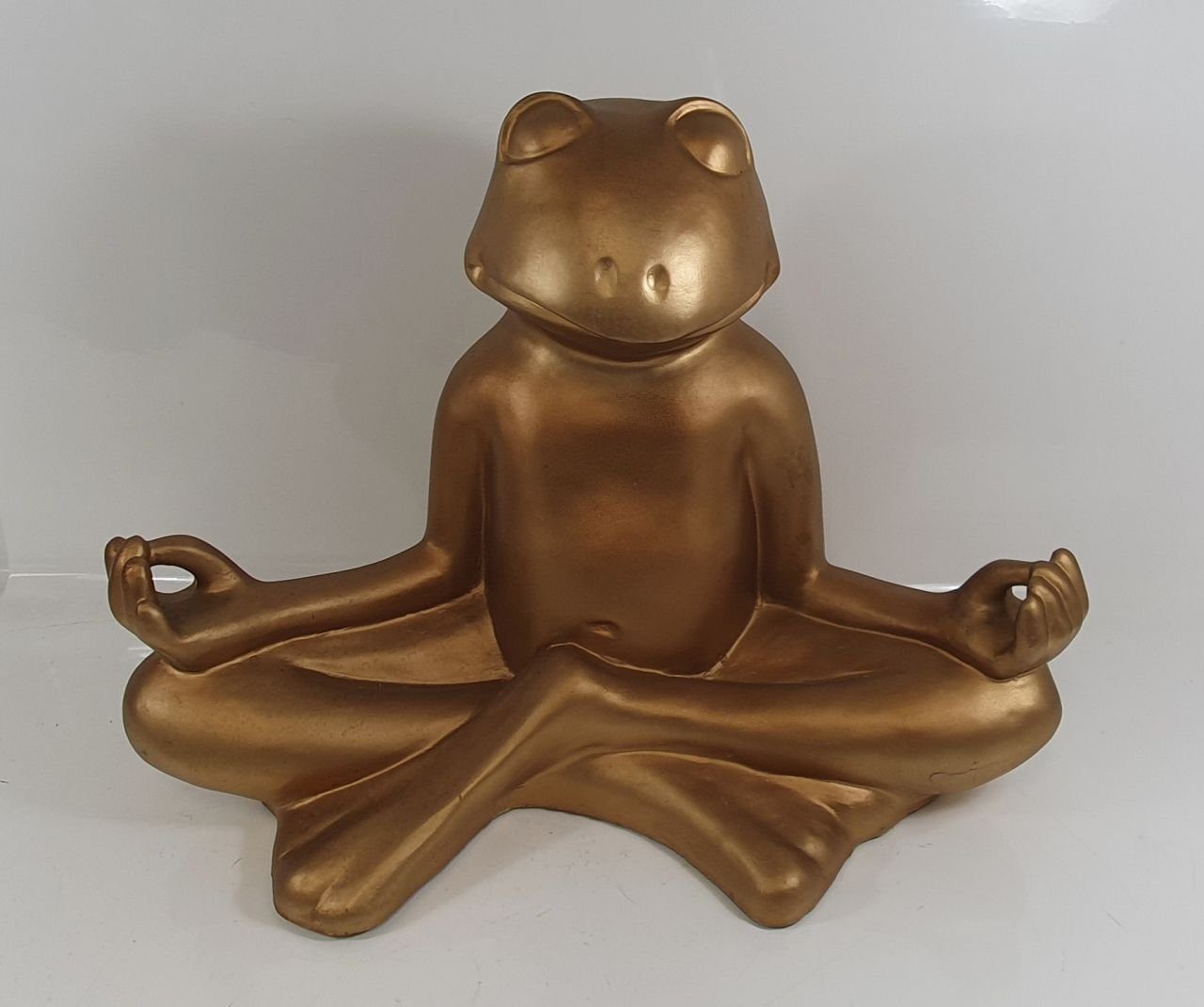 Trend Line Gartenfigur Dekofigur Frosch Gold 50 X 61 X 27 Cm