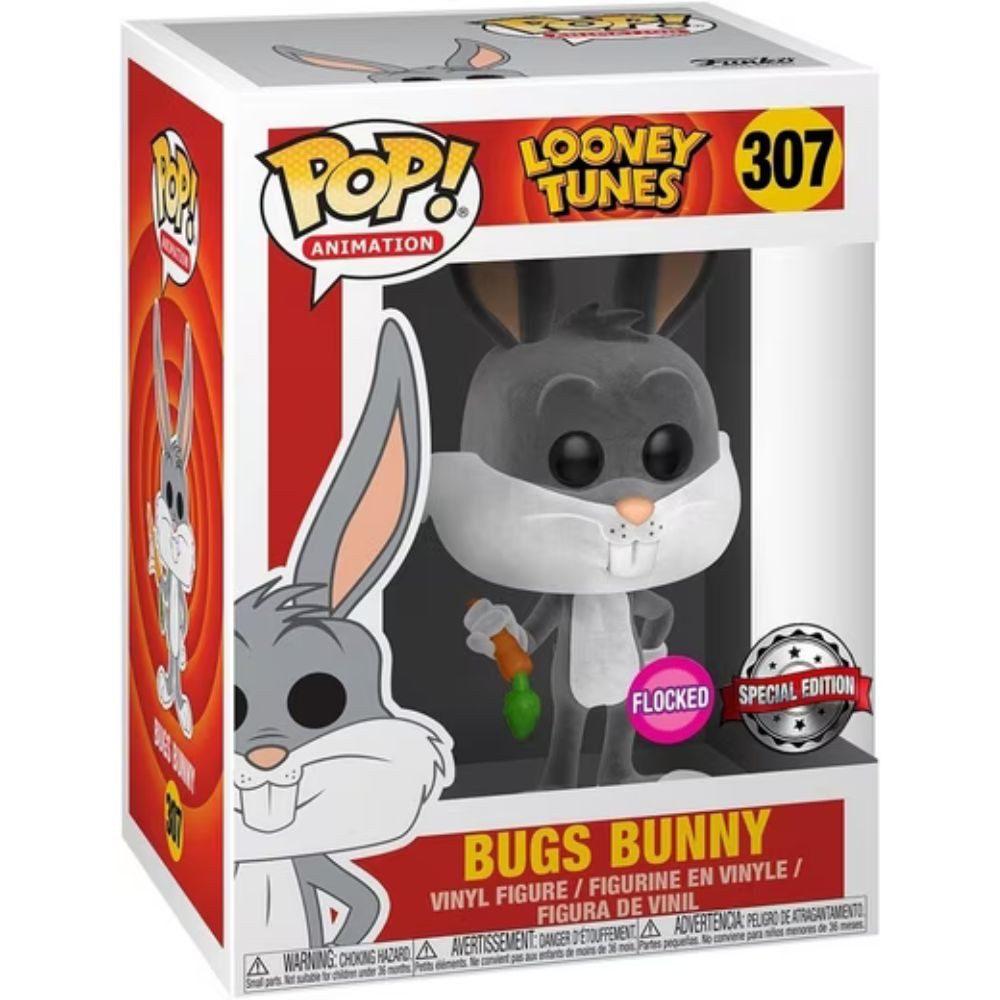 Funko Sammelfigur Funko Pop Bugs Bunny 307 Flocked, Special Edition