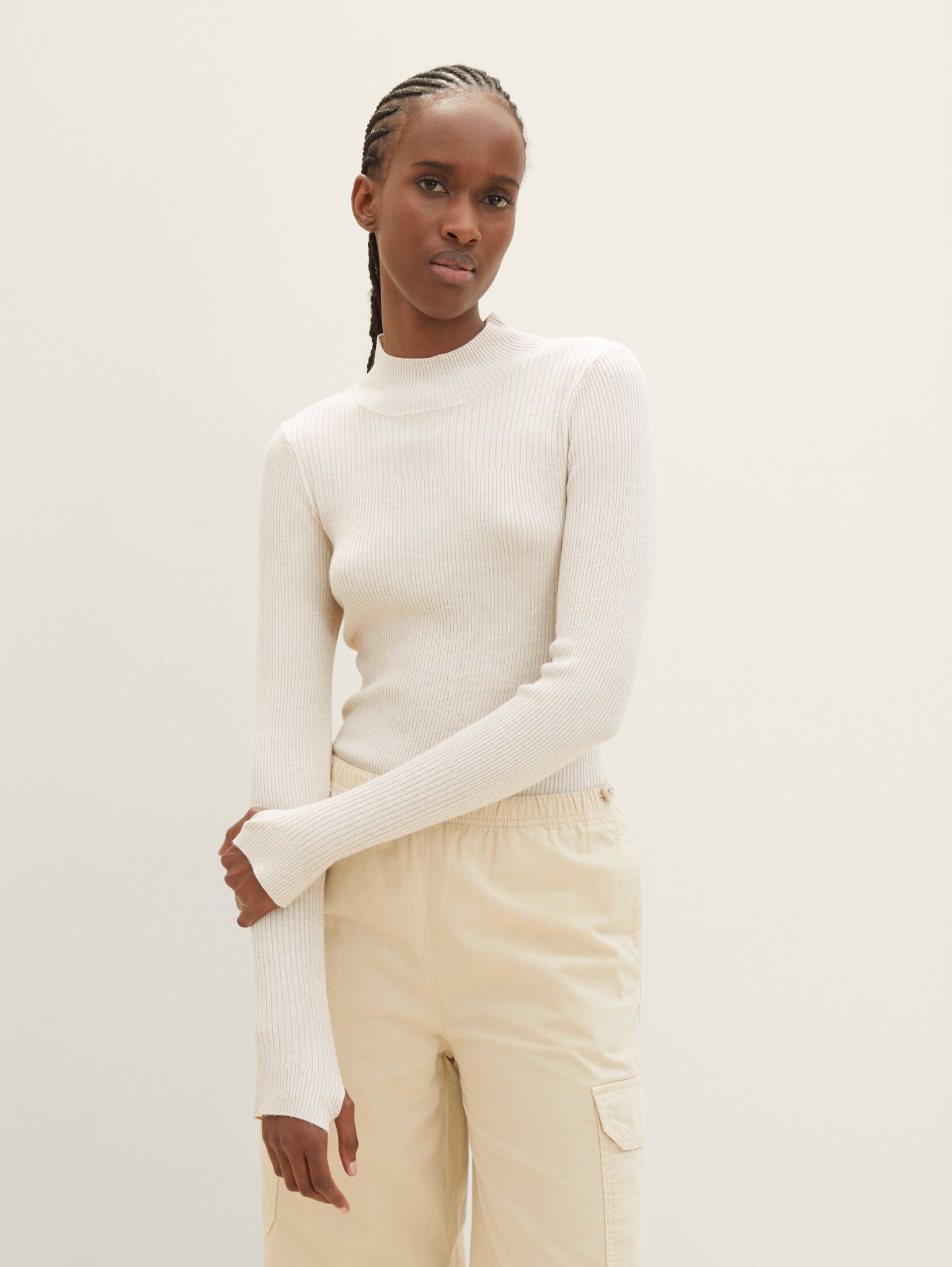 Tom Tailor Denim Strickpullover Ripppullover Mit Lenzingtm Ecoverotm