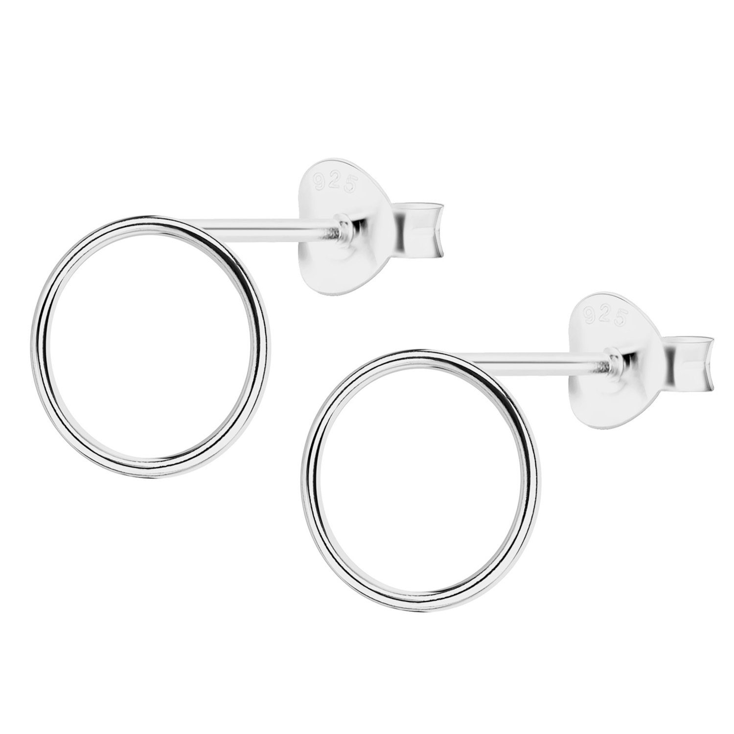 LÖb Paar Ohrstecker Damen Ohrstecker 925 Silber Stecker Mit Kreis Offe