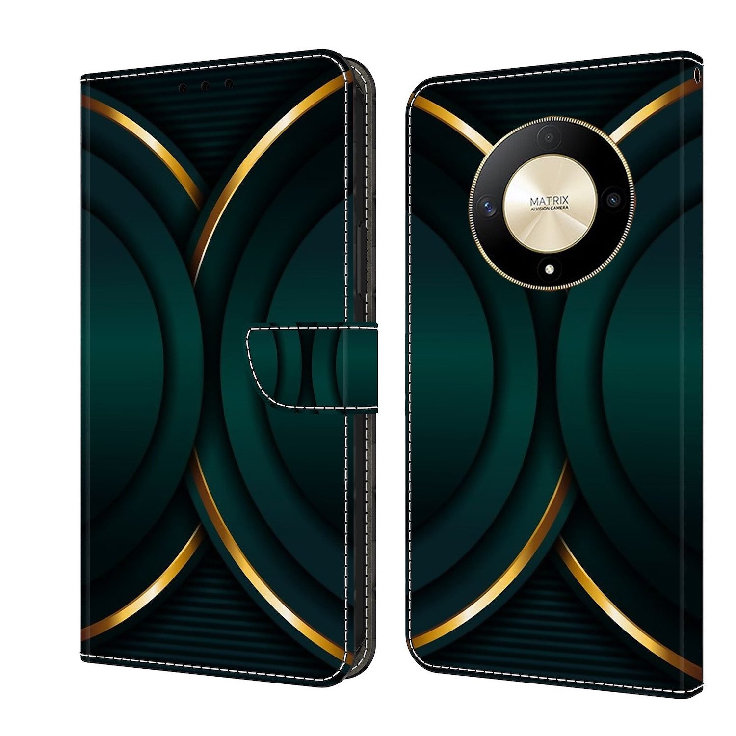 Wigento Handyhülle Für Honor Magic 6 Lite Kunst Leder Book Wallet
