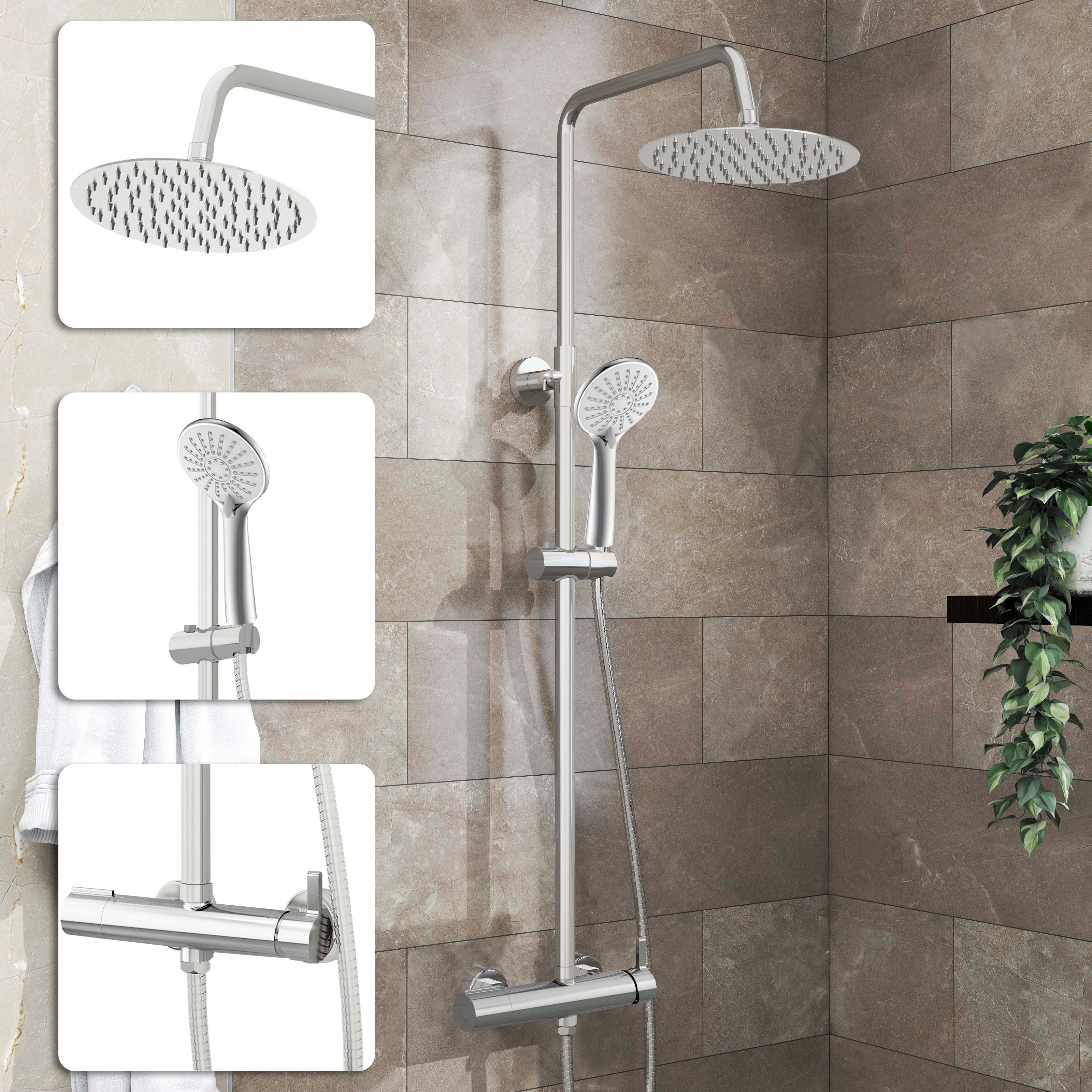 Duschspa Duschsystem Mit Thermostat Und Handbrause Regendusche 2