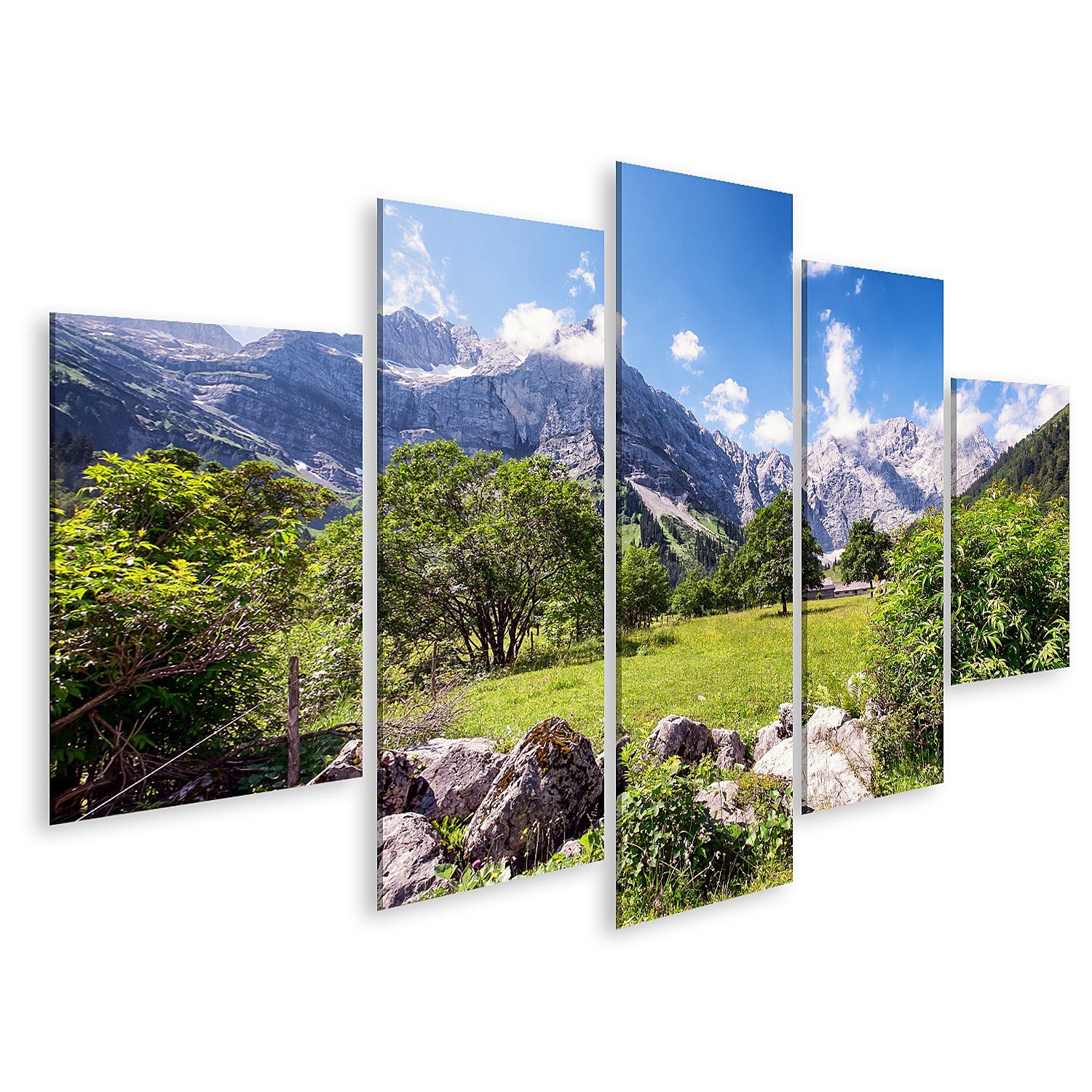 islandburner Leinwandbild Bild auf Leinwand Karwendelgebirge in Österreich Europäische Alpen Wan