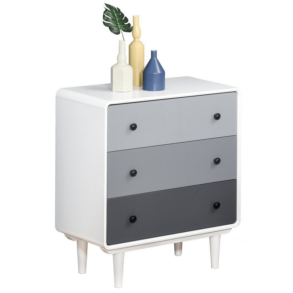 Homcom Kommode Kommode Mit 3 Schubladen