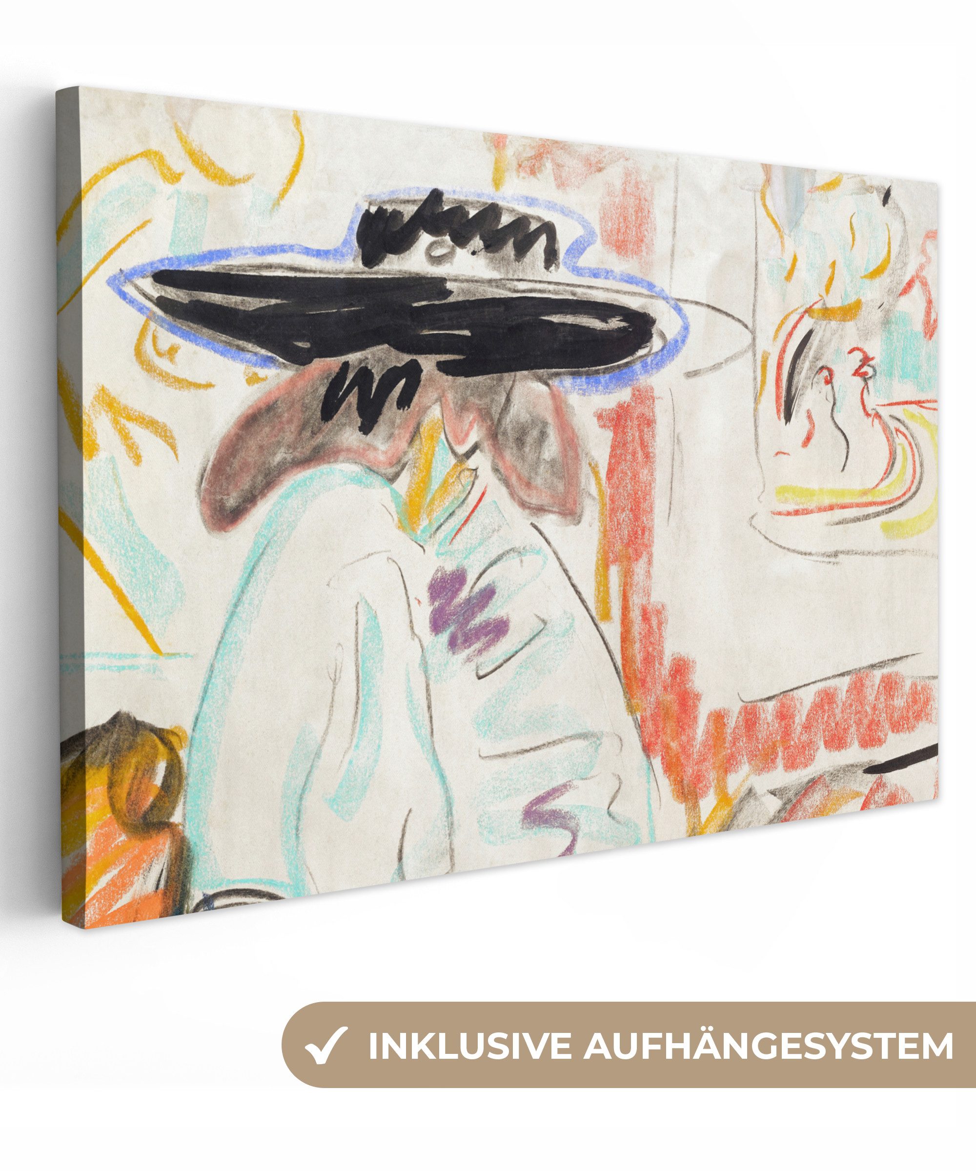 Onemillioncanvasses® Leinwandbild Kunst Frau Abstrakt Alte