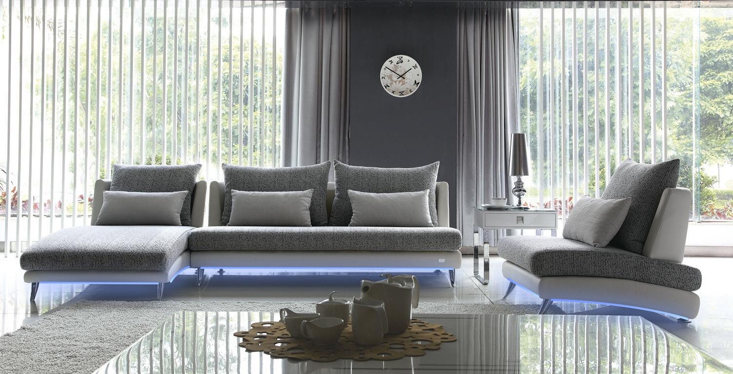JVmoebel Ecksofa Ecksofa Grau Stoff Textil Polstergarnitur modernen ...
