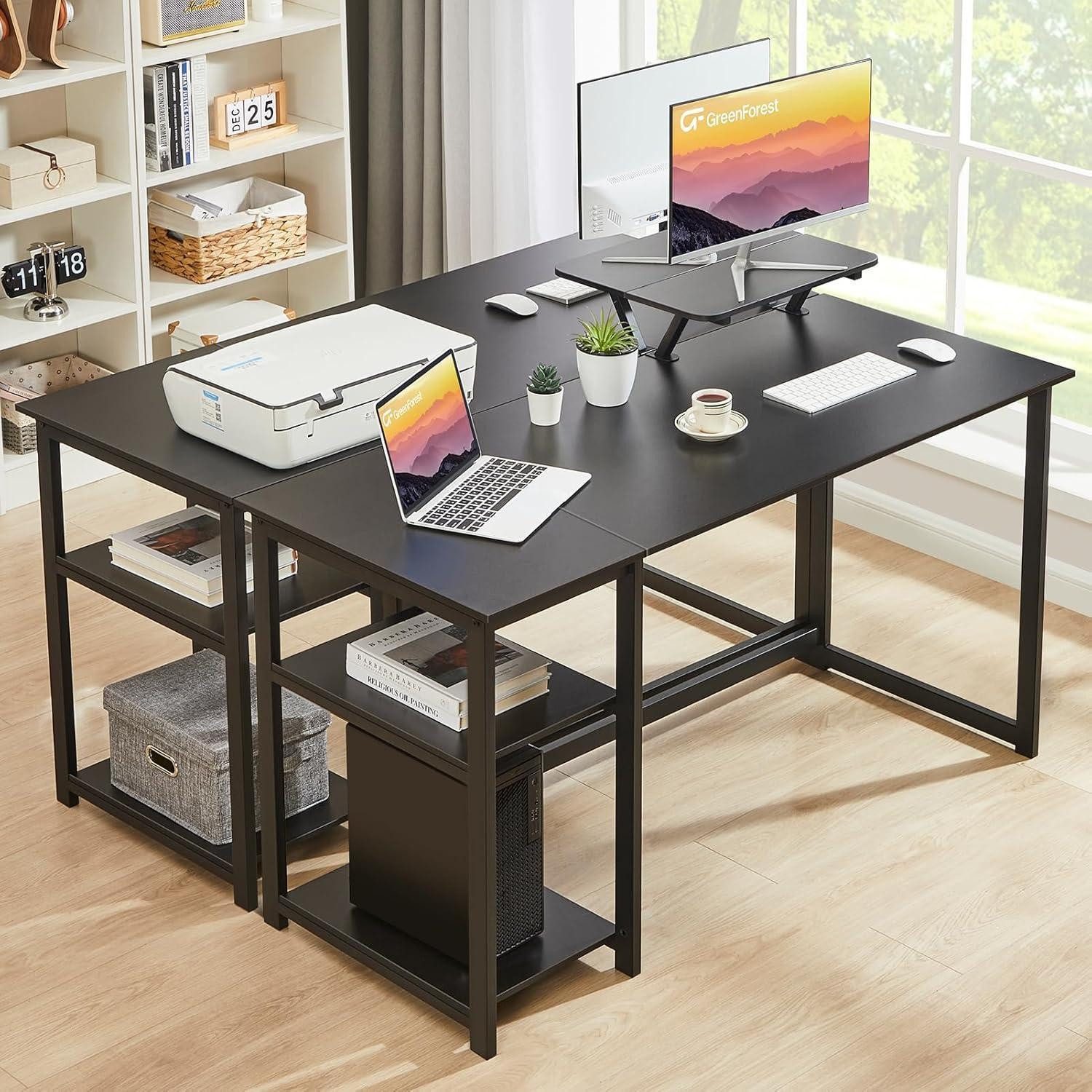 LuxusKollektion Computertisch Schreibtisch 140cm mit Stauraum und ...