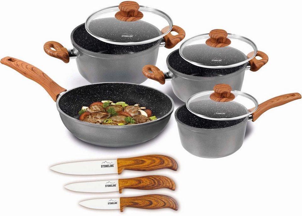 Stoneline Topf Set Back To Nature Aluminiumguss Set 7 Tlg In