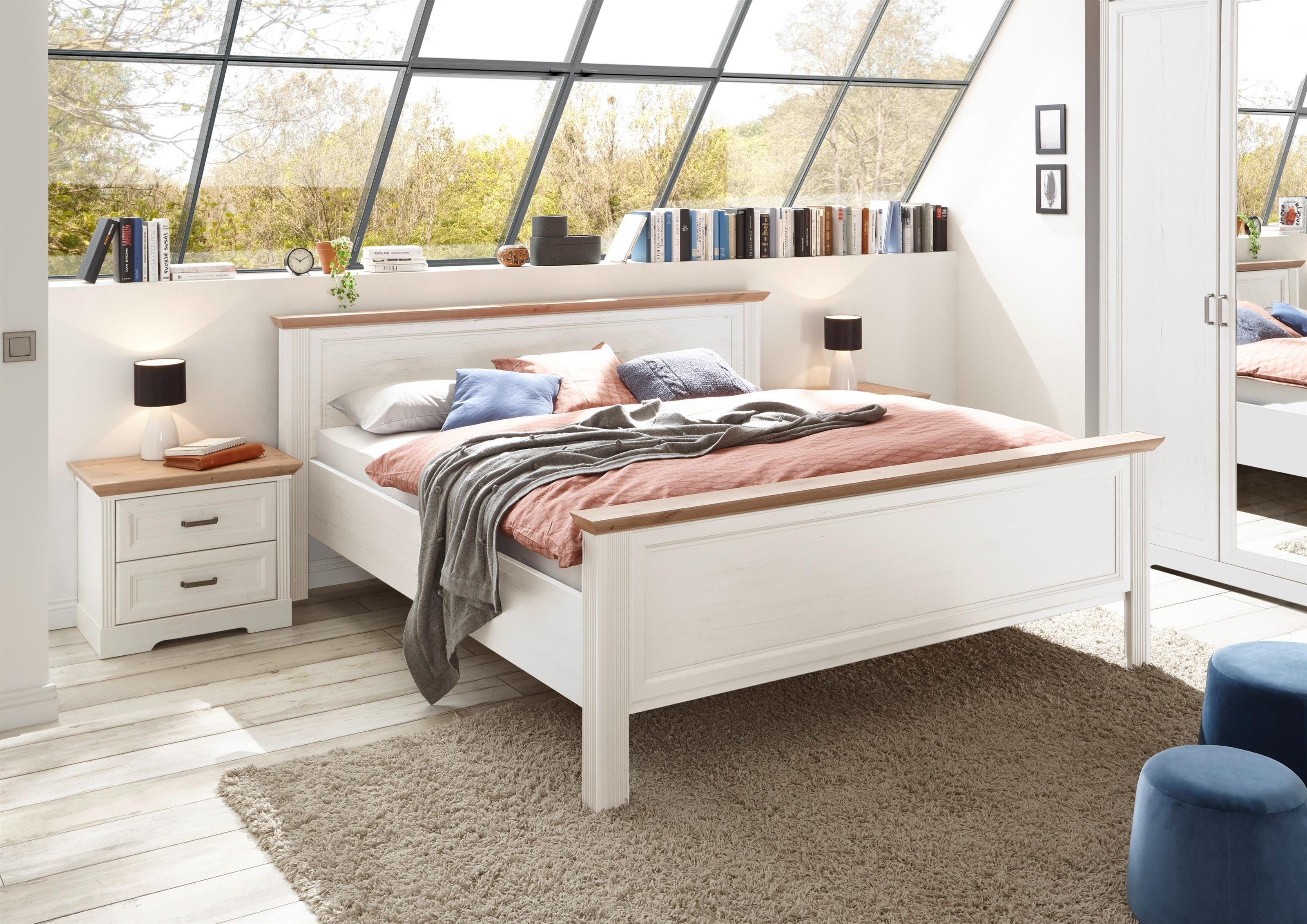 Möbelando Bett Jasmin Modernes Bett Aus Spanplatte In Anderson Pine