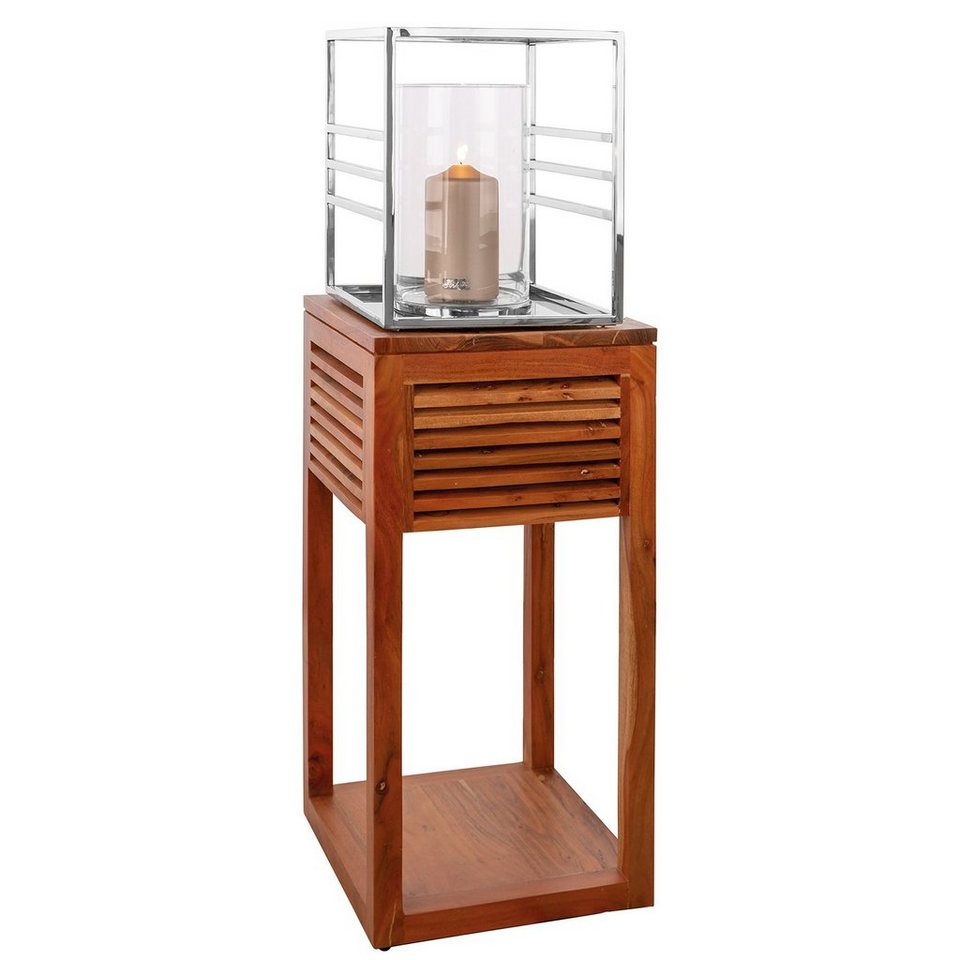 Fink Windlicht Malibu 1 St Kerzenhalter Aus Edelstahl Und Glas In