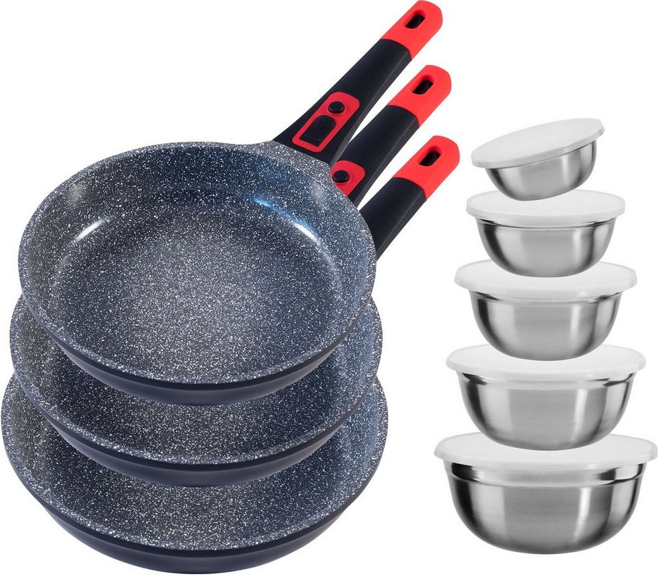 King Pfannen Set Click Grip Aluminiumguss Set 13 Tlg 3 Pfannen 5