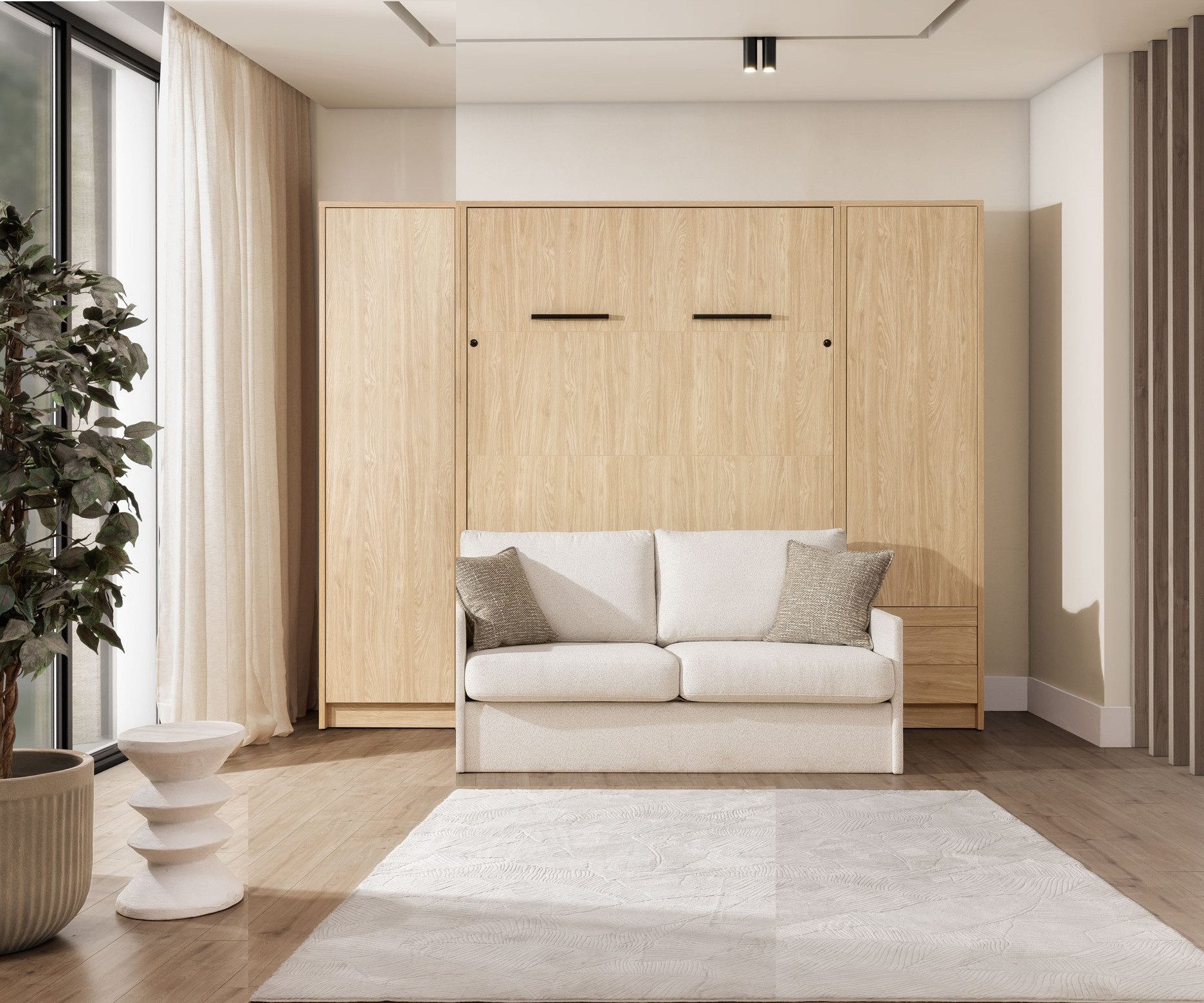 Schrankbett Mit Sofa 140x200
