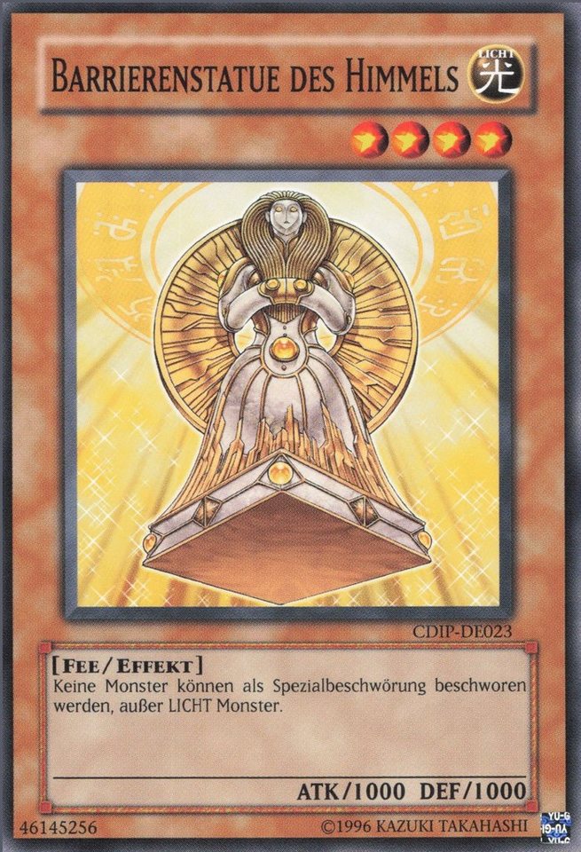 Recollectibles Sammelkarte Yugioh Karte Barrierenstatue Des Himmels