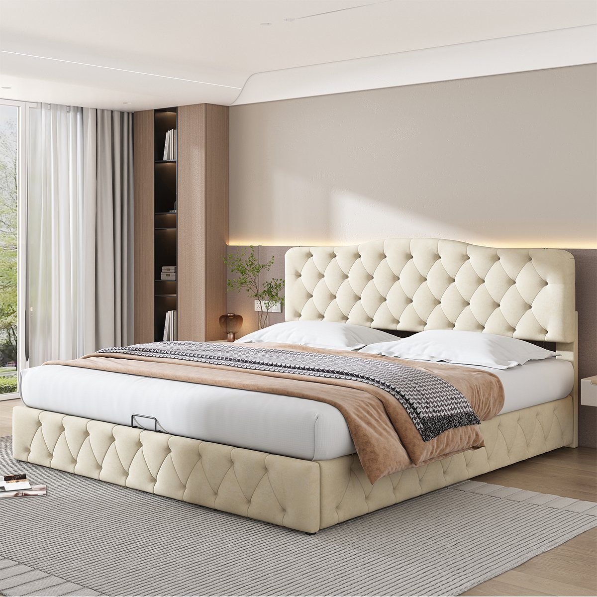 Xdeer Polsterbett Polsterbett Mit Lattenrost Kopfteil Jugendbett