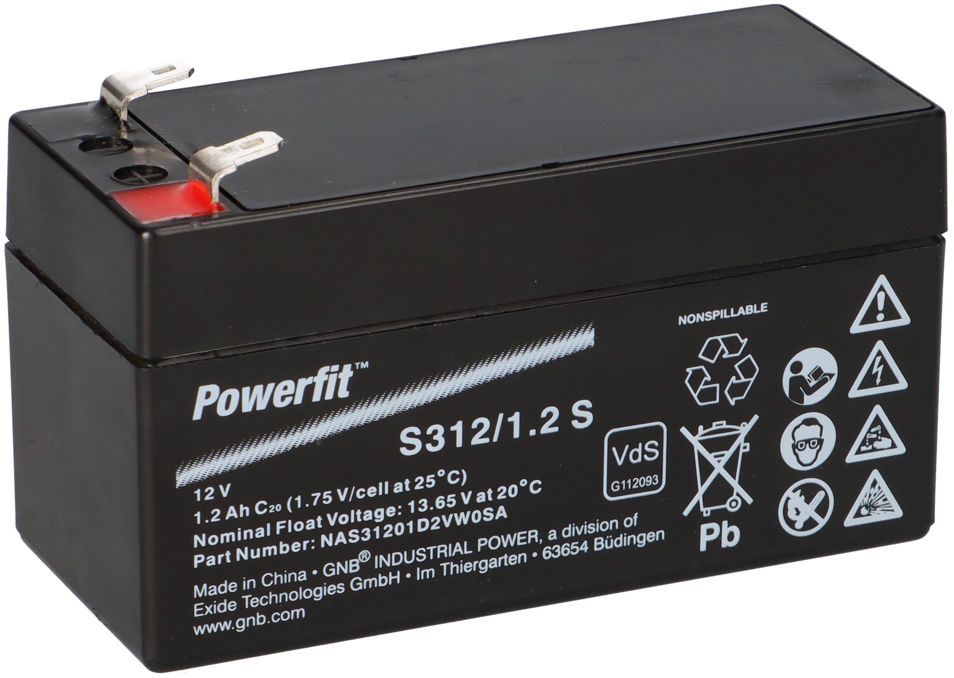 Exide Exide Powerfit Bleiakku AGM 12V 1,2Ah S312/1.2 S Bleiakkus, Exide Powerfit Bleiakku AGM ...