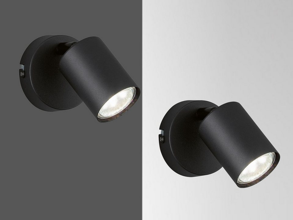 Meinewunschleuchte Led Wandstrahler Led Wechselbar Warmweiß 2er Set