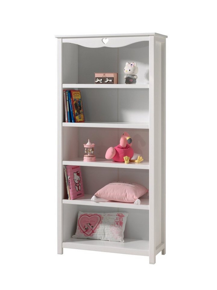 Möbelando Bücherregal Amori Aus Massiv Kiefer Und Mdf In Weiß