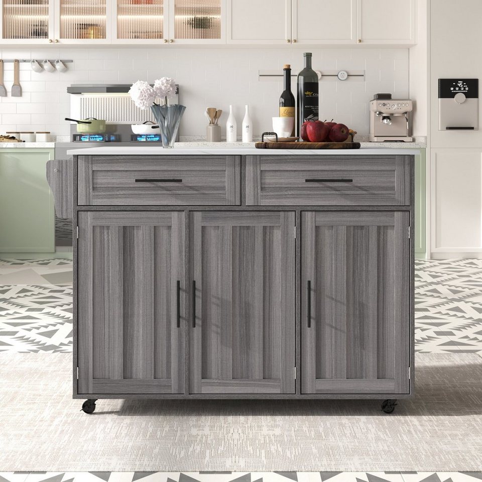 Celya Küchenwagen Küchenwagen Mit Rollensideboard Mit Stauschränken
