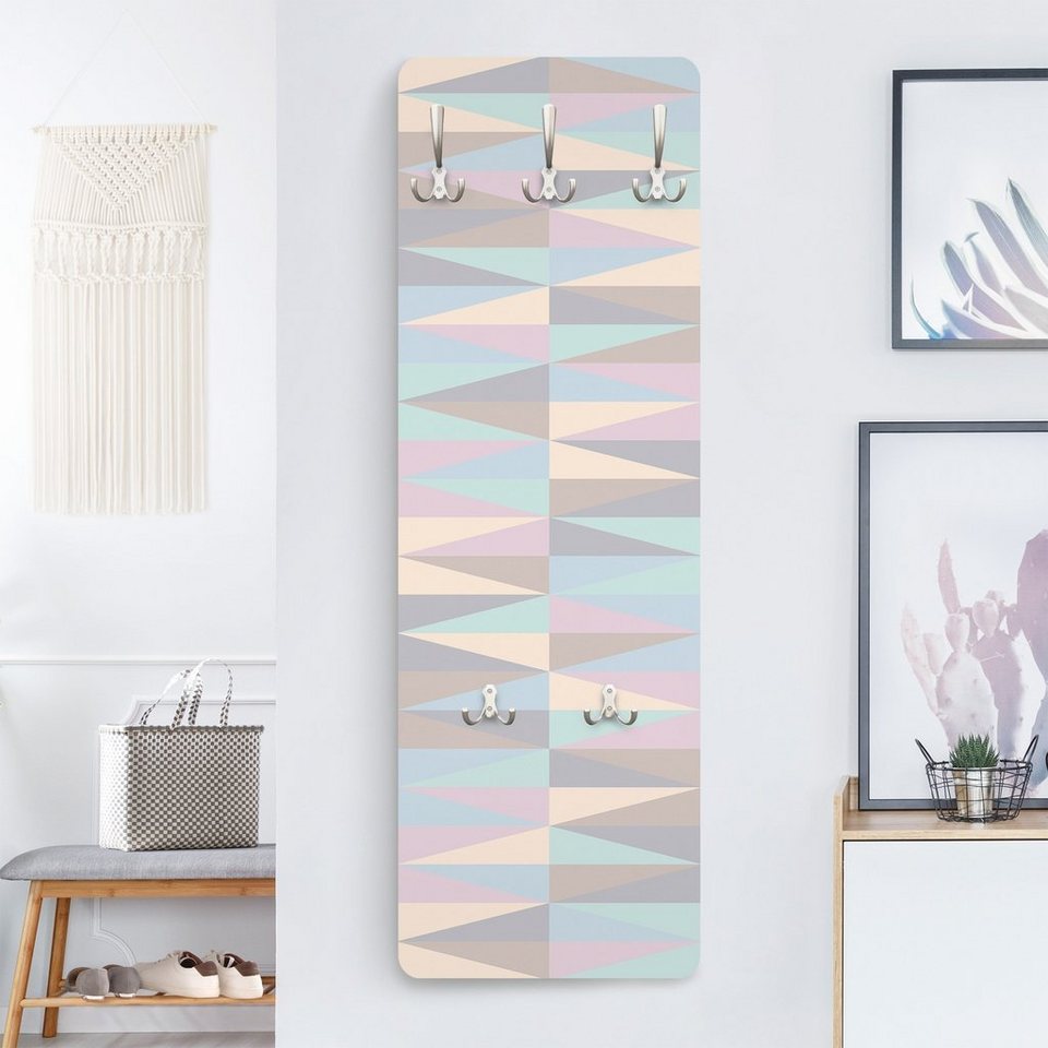 Bilderdepot24 Garderobenpaneel Design Kinder Muster Dreiecke In