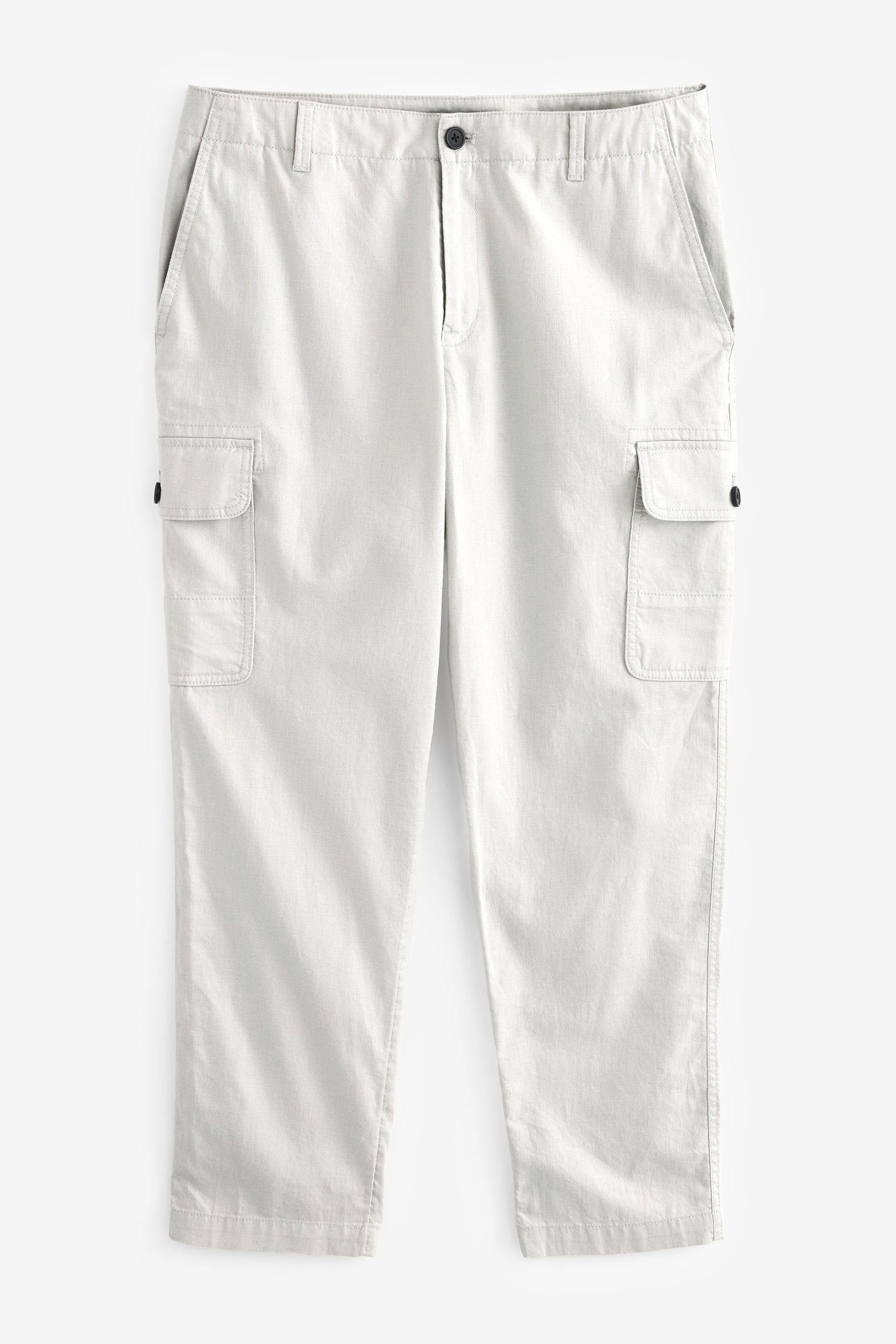 Next Cargohose Cargo Hose Aus Leinenmischung Relaxed Tapered 1 Tlg